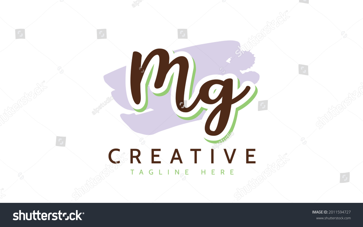 Mg Initials Handwriting Logo Vector Stock Vector (Royalty Free) 2011594727
