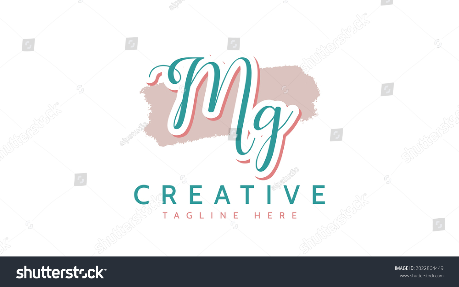 Mg Initials Handwriting Logo Vector Stock Vector (Royalty Free) 2022864449