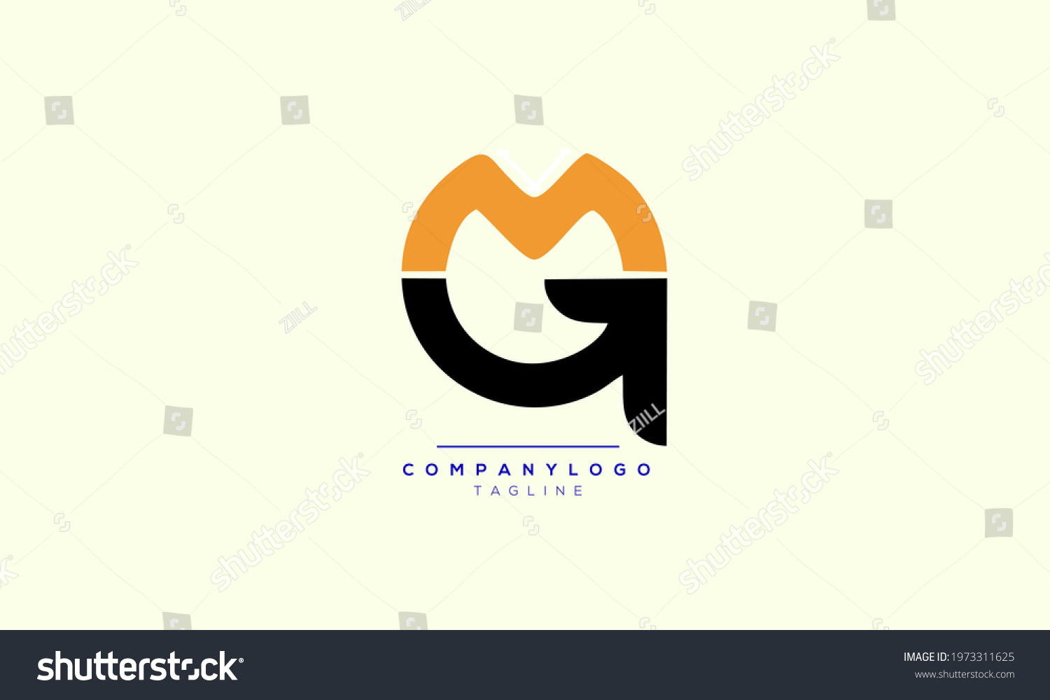 Mg Monogram Icon Logo Vector Illustration Stock Vector (Royalty Free ...