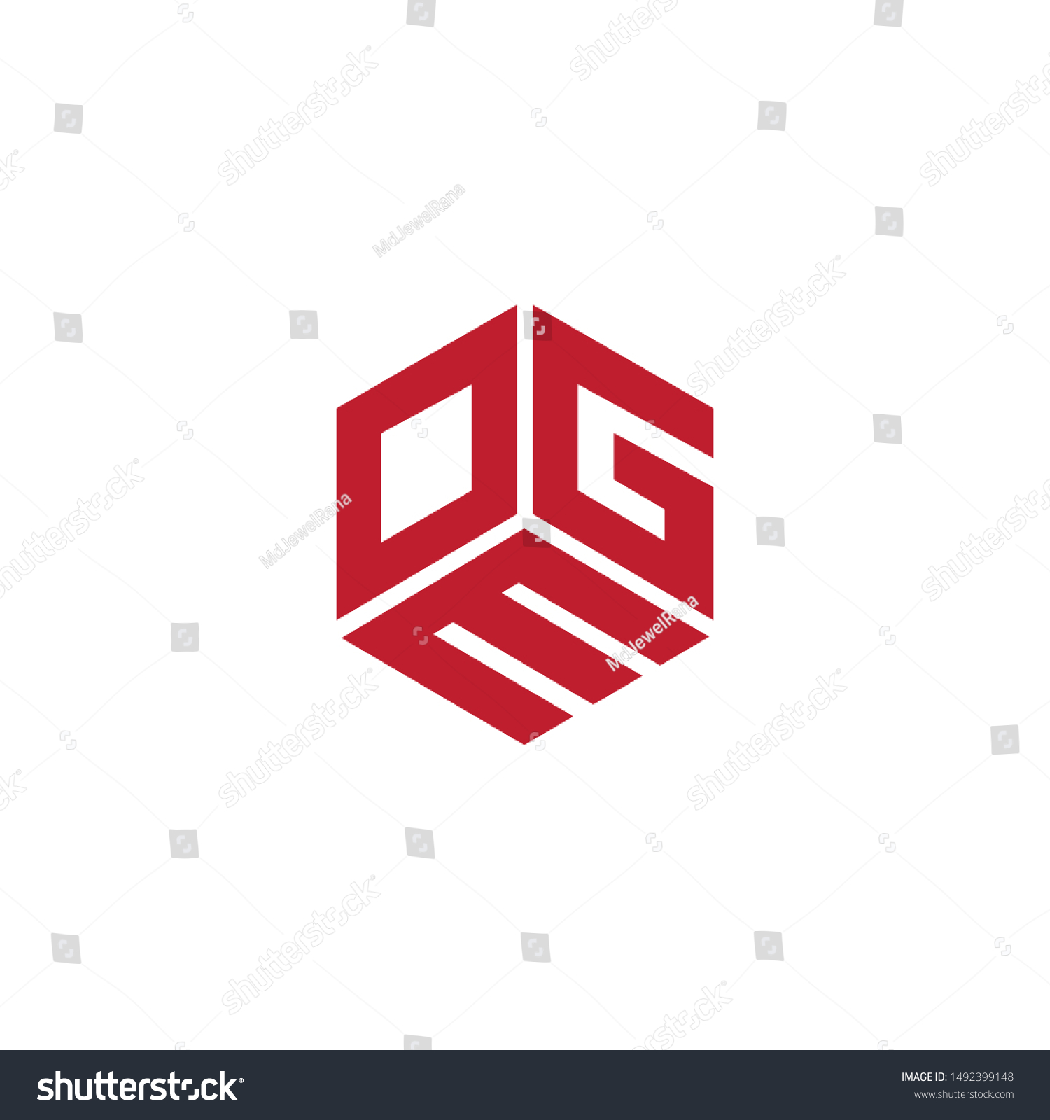 Mgo Letter Logo Design Vector Stock Vector (Royalty Free) 1492399148 ...