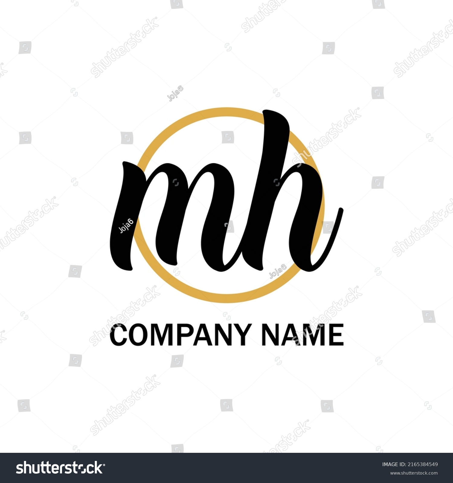 Mh Logo Template Vector Illustration Stock Vector (Royalty Free ...