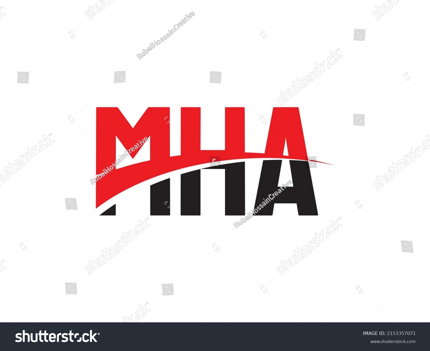 Mha Letter Initial Logo Design Vector Stock Vector (Royalty Free ...
