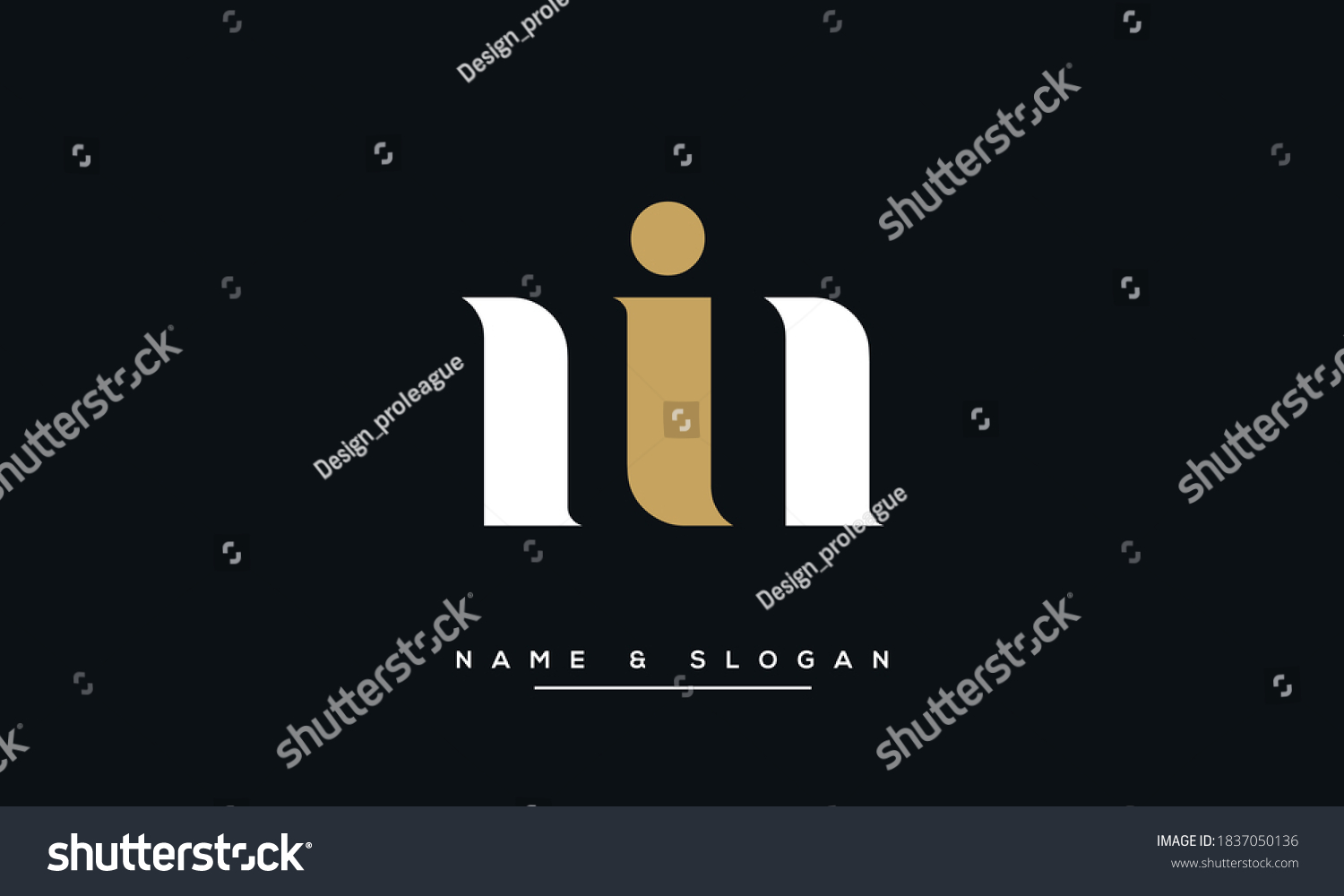 Mi Im Abstract Letters Logo Monogram: vetor stock (livre de direitos ...