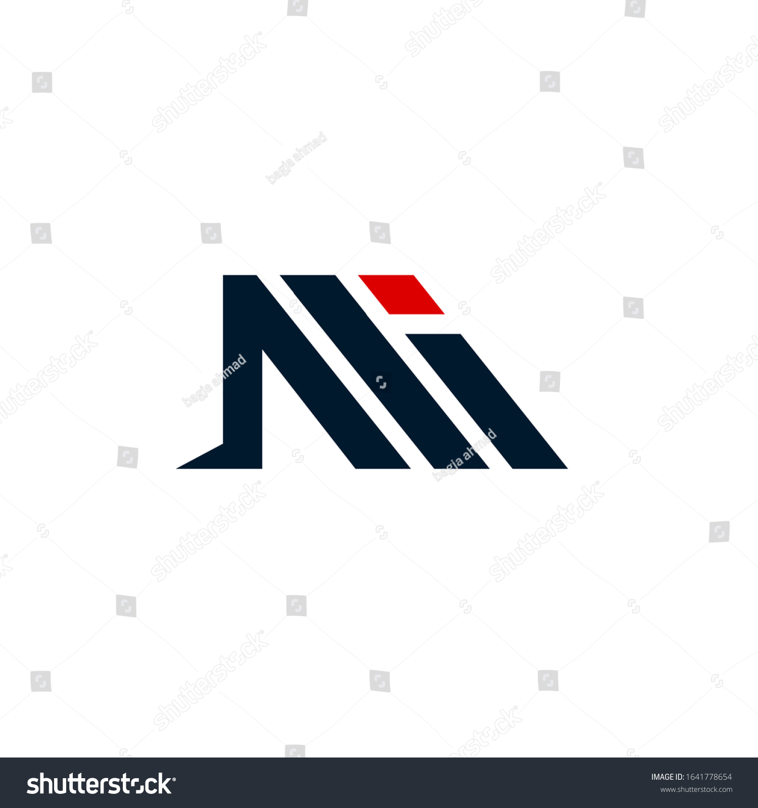 Mi Logo Design Vector Sign Template Stock Vector (Royalty Free ...
