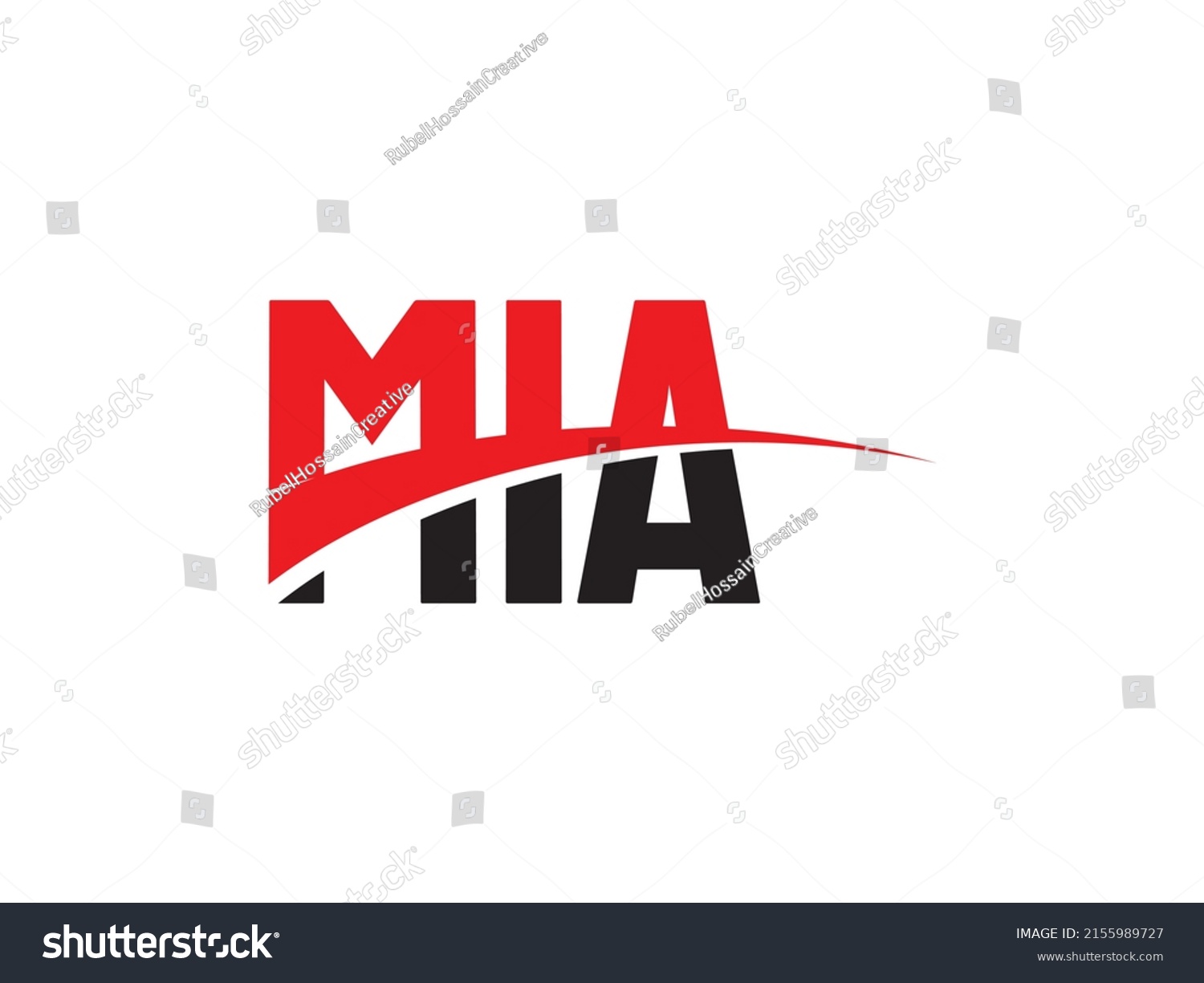 Mia Letter Initial Logo Design Vector Stock Vector (Royalty Free ...