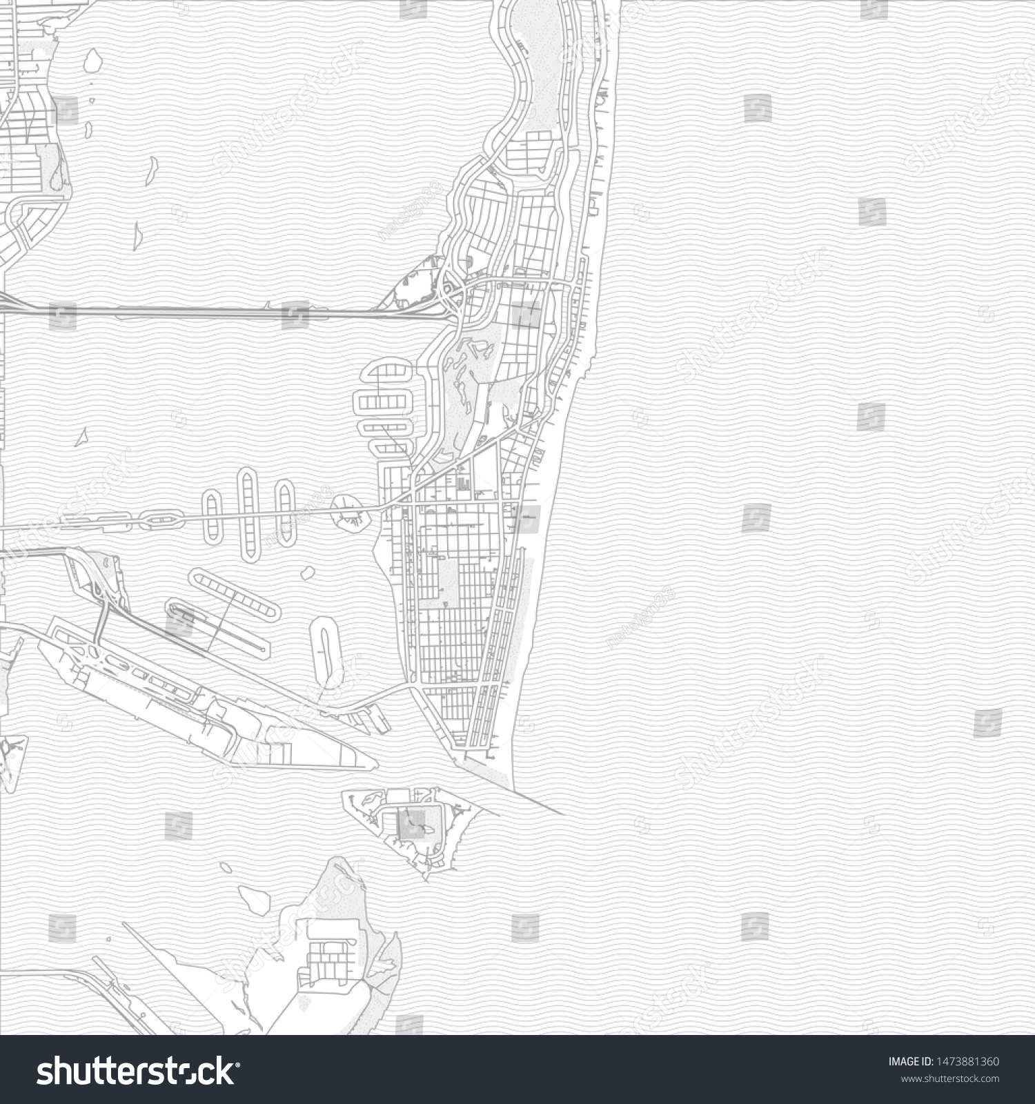 Miami Beach Florida Usa Bright Outlined Stock Vector (Royalty Free ... Miami Beach Florida Usa Bright Outlined Stock Vector (Royalty Free ...