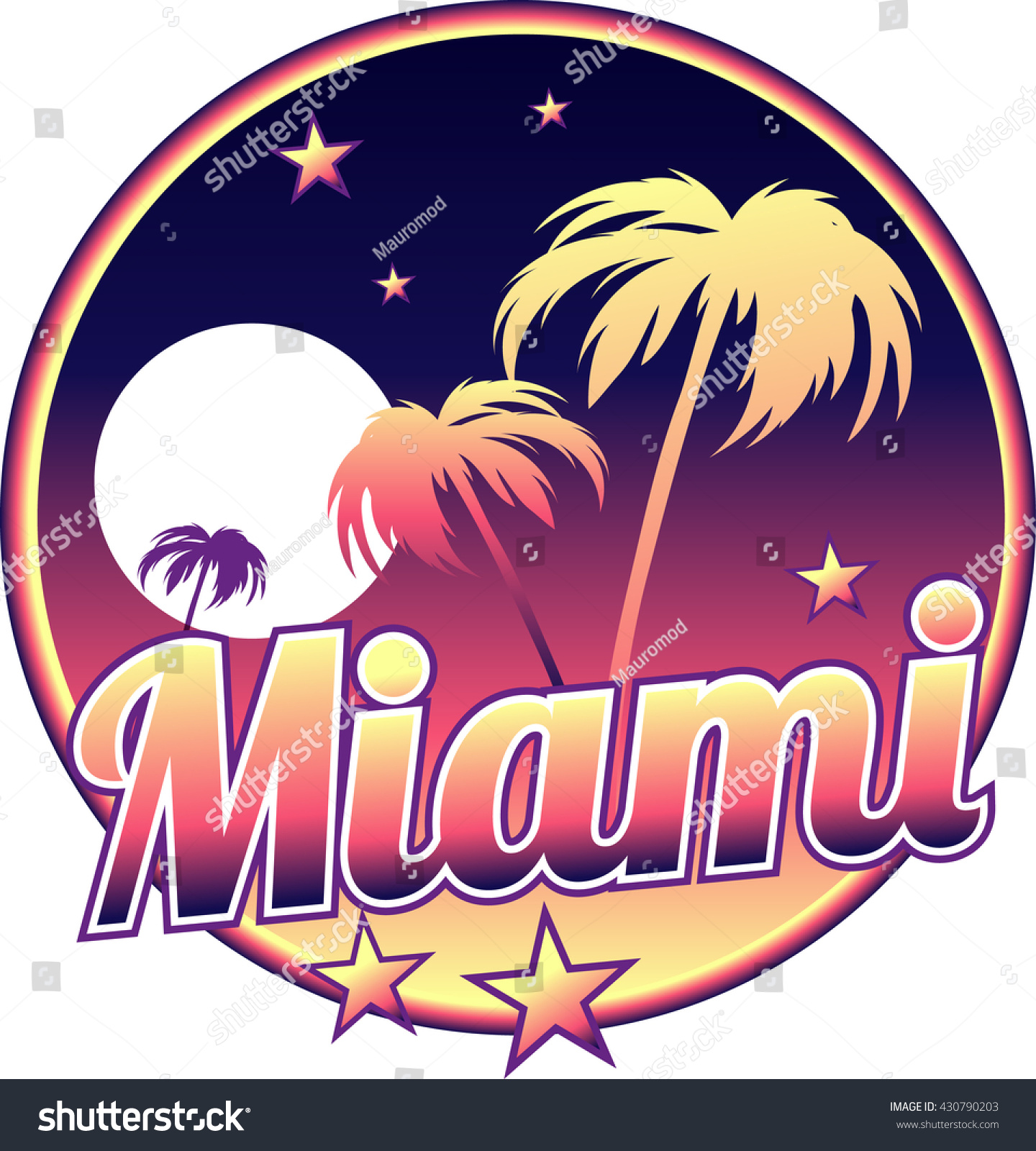 Miami Symbol Stock Vector (Royalty Free) 430790203