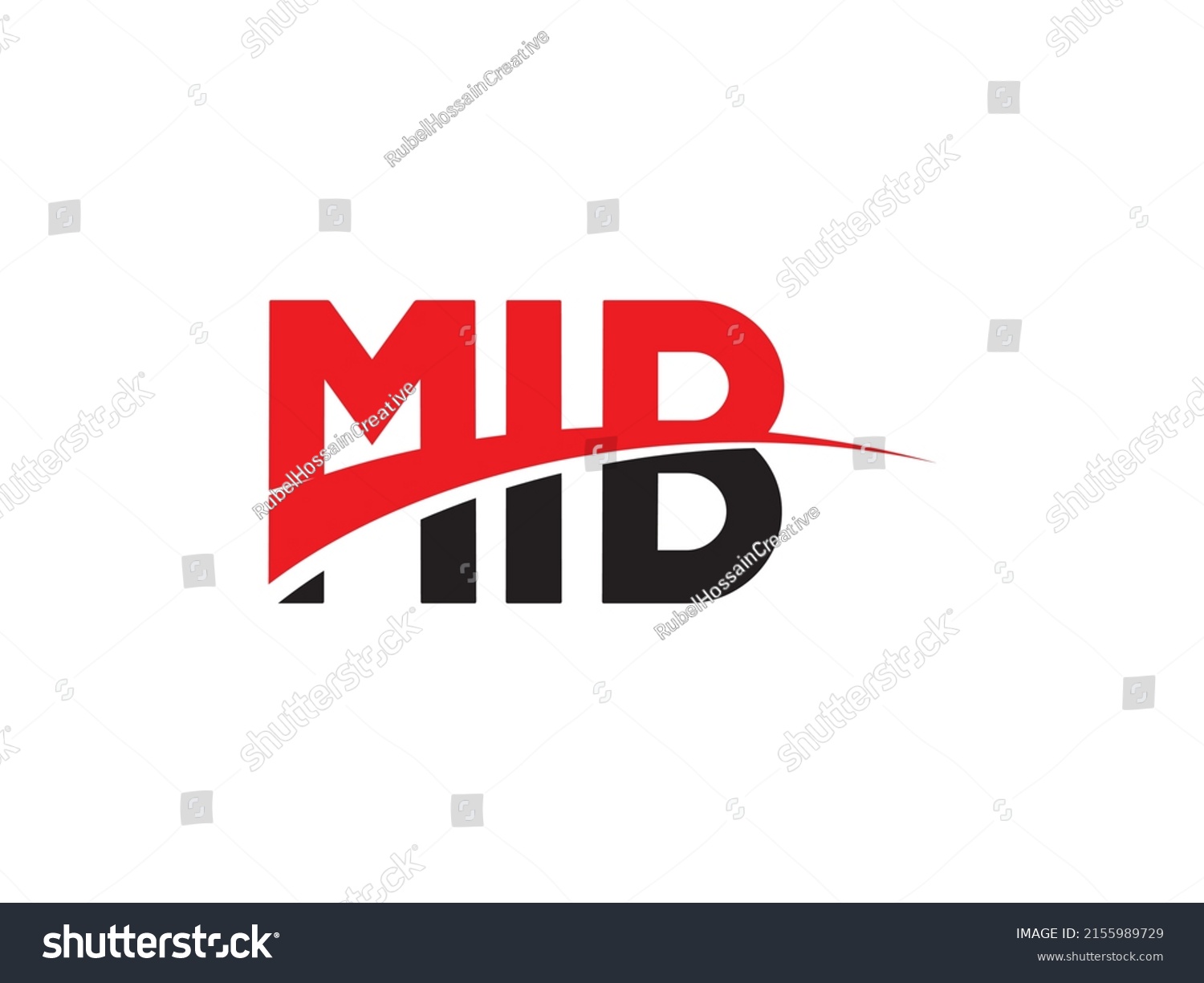 Mib Letter Initial Logo Design Vector Stock Vector (Royalty Free ...