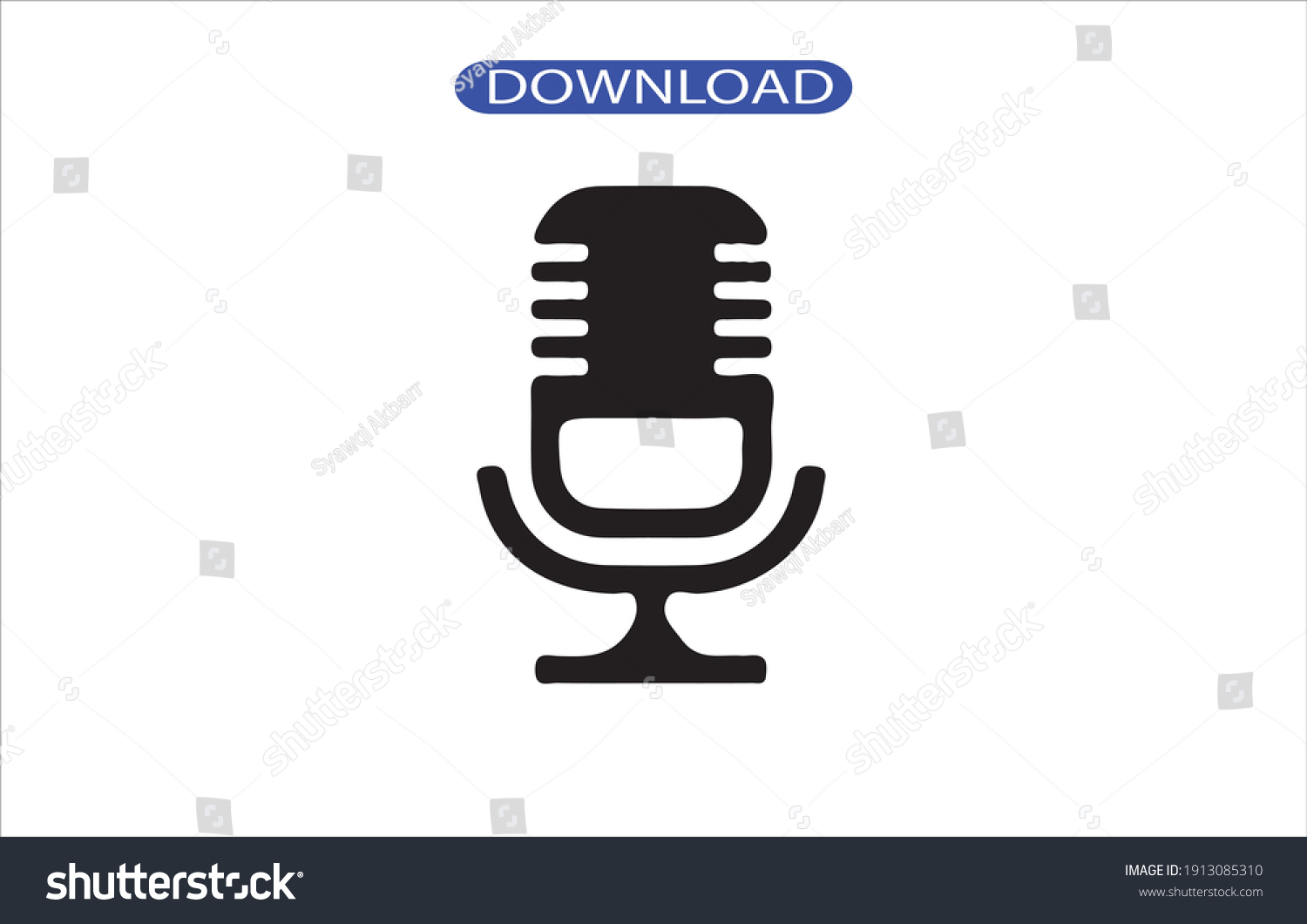 Mic Icon Logo High Resolution Stock Vector (Royalty Free) 1913085310