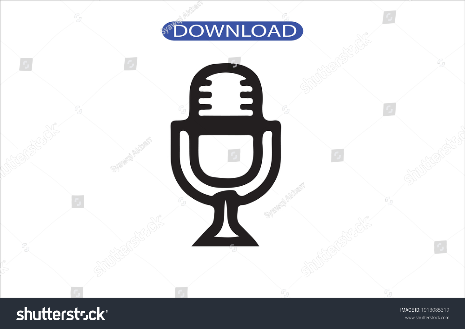 Mic Icon Logo High Resolution Stock Vector (Royalty Free) 1913085319 ...