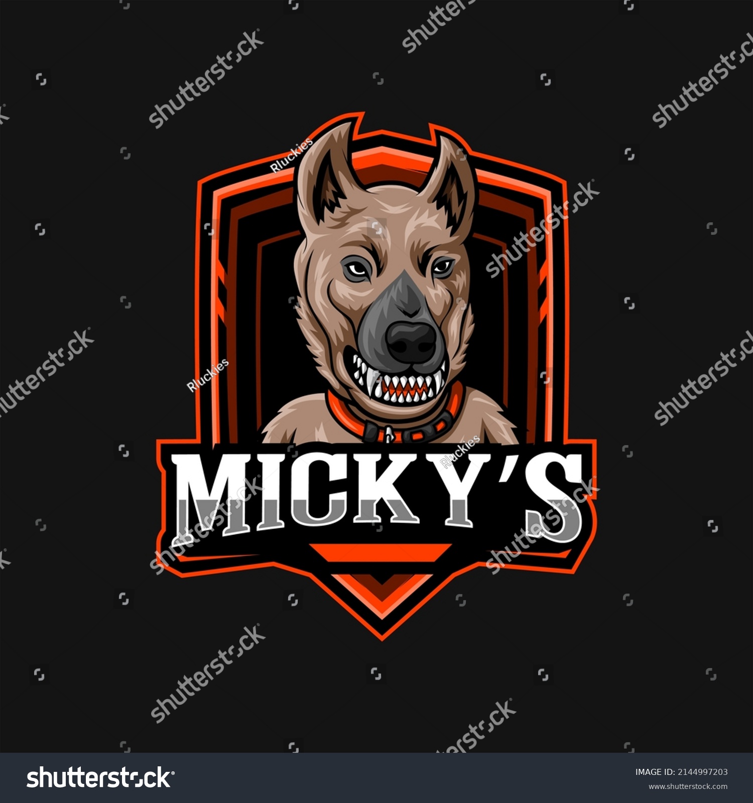 Mickys Dog Mascot Logo Vector Streamer Stock Vector (Royalty Free ...