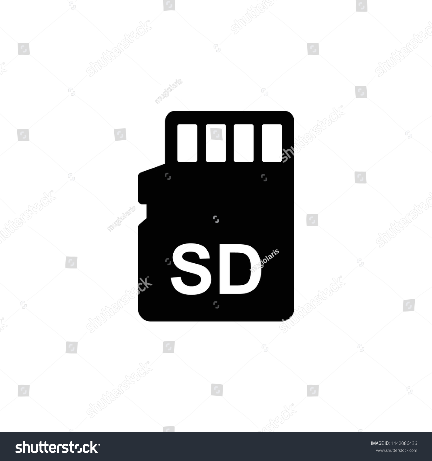 Micro Sd Icon Symbol Vector Illustration Stock Vector (Royalty Free ...