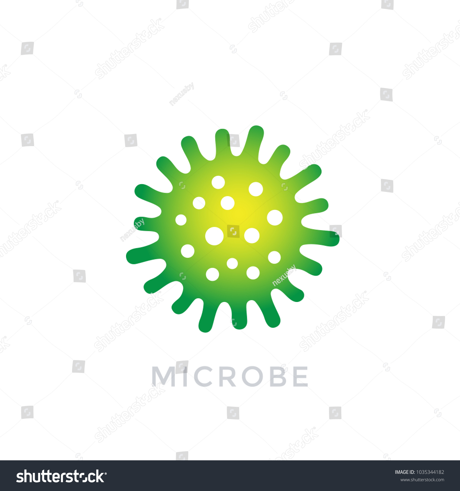 Microbe Bacterium Icon Vector Logo Isolated Stock Vector (Royalty Free ...