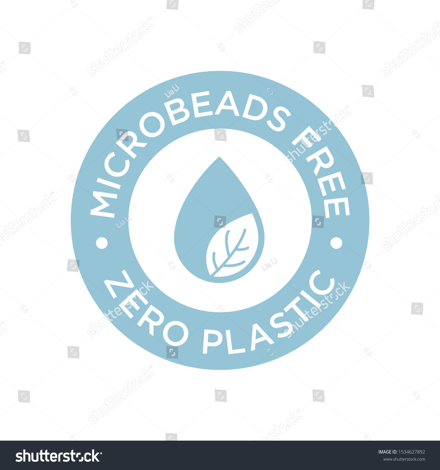 Microbeads Free Icon Zero Plastic Symbol Stock Vector (Royalty Free ...