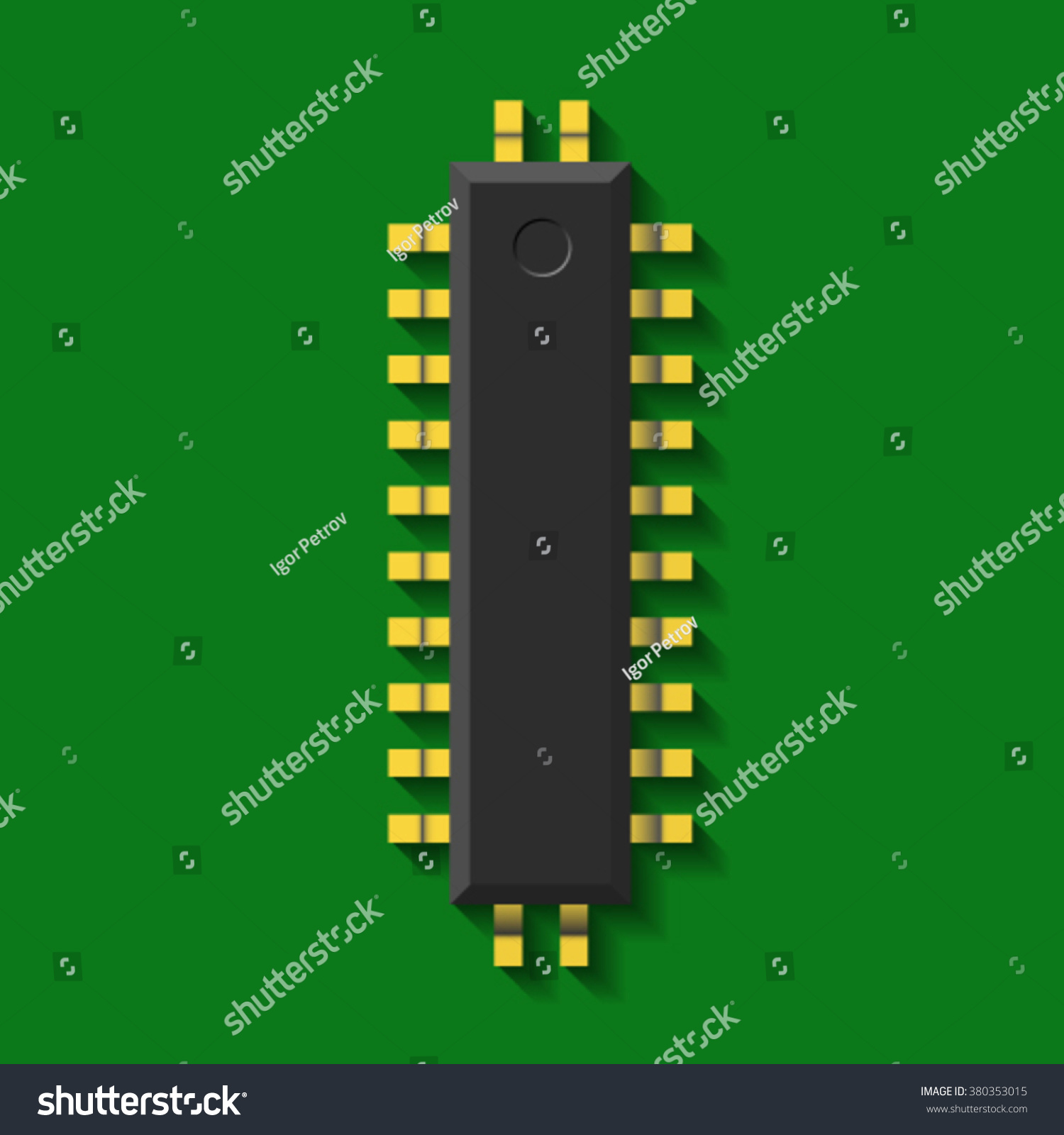 Microchip Core Font Letter Vector Stock Vector (Royalty Free) 380353015