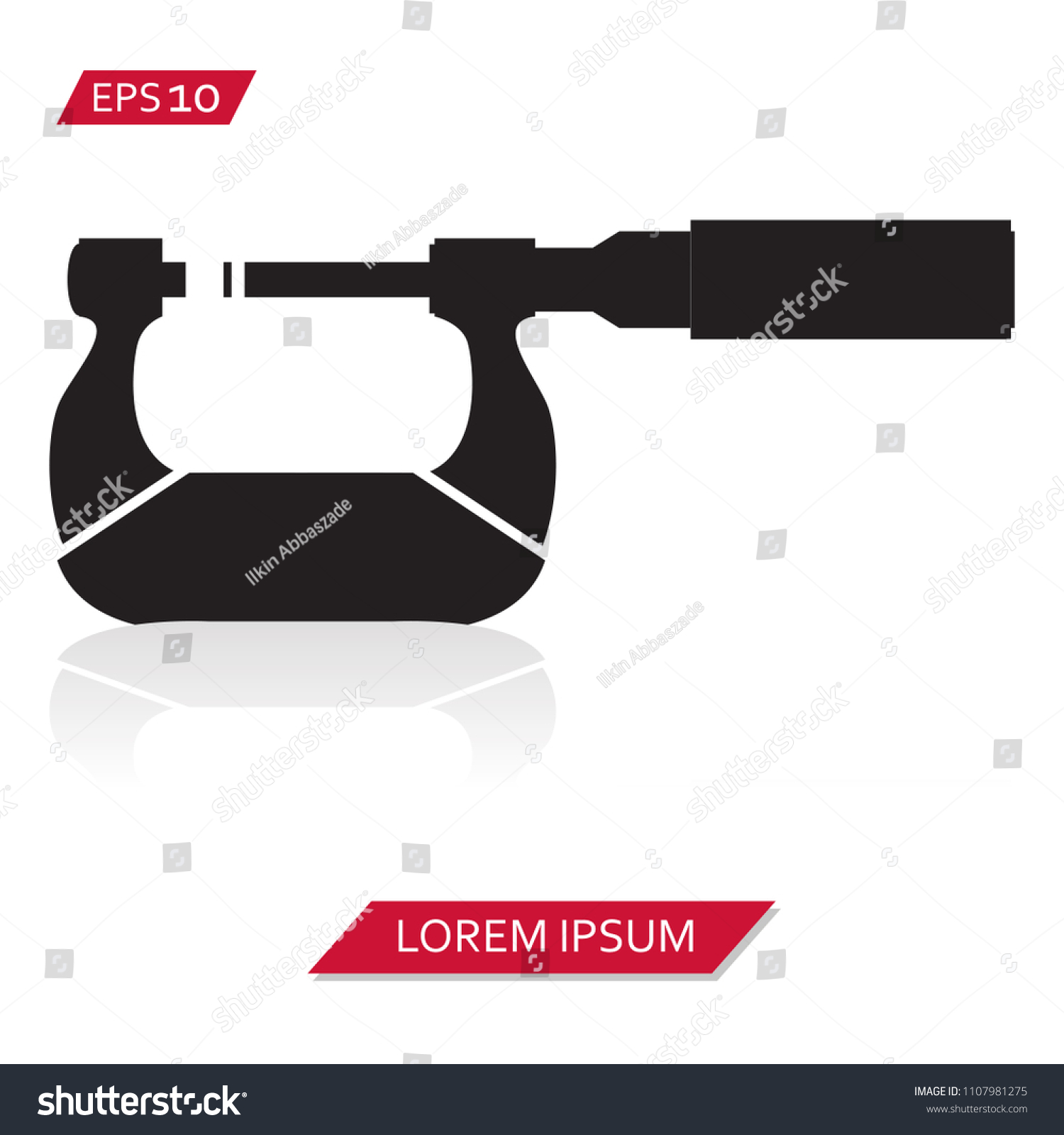 Micrometer Vector Icon Symbol Stock Vector (Royalty Free) 1107981275