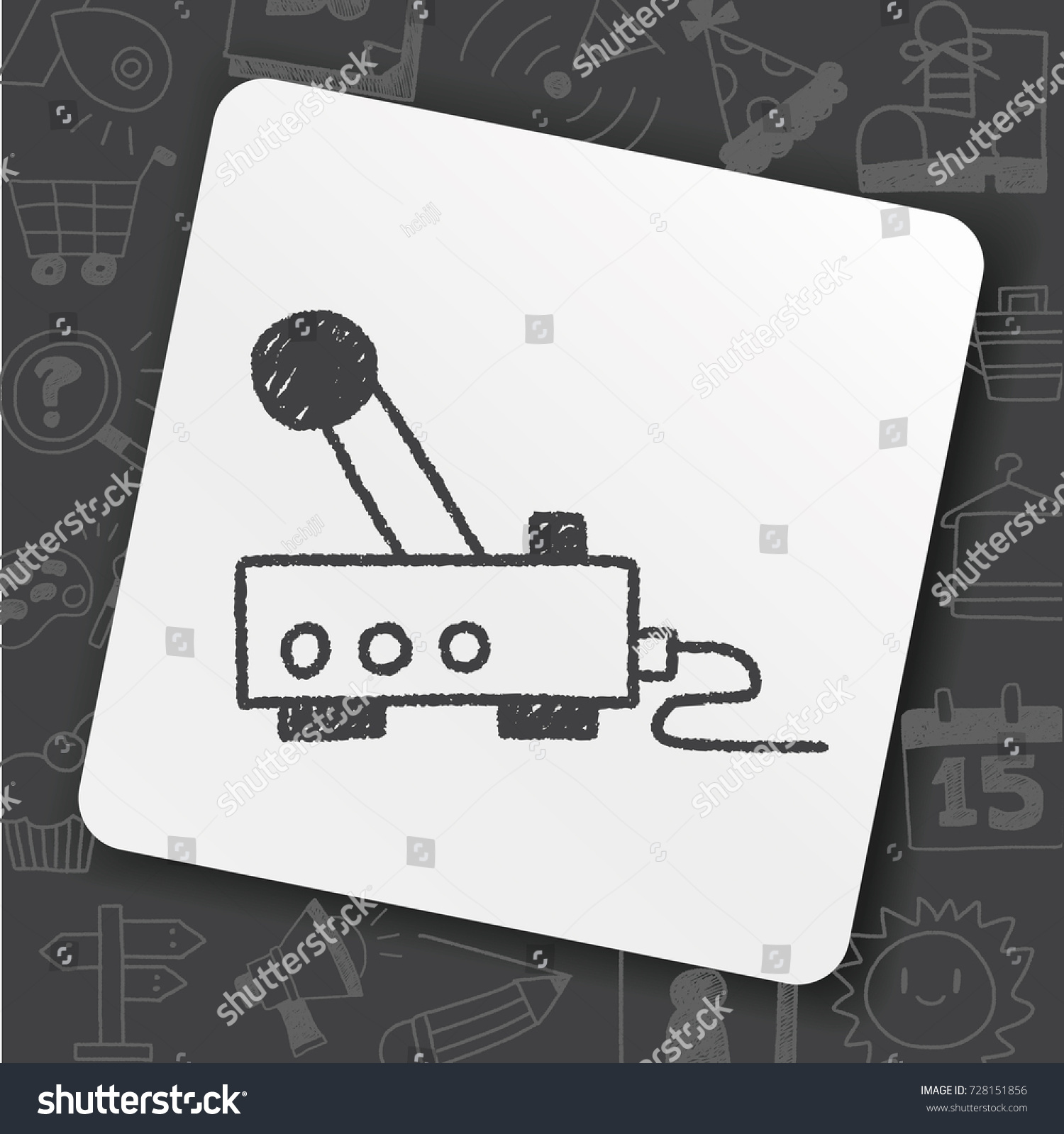 Microphone Doodle Drawing Stock Vector (Royalty Free) 728151856 ...