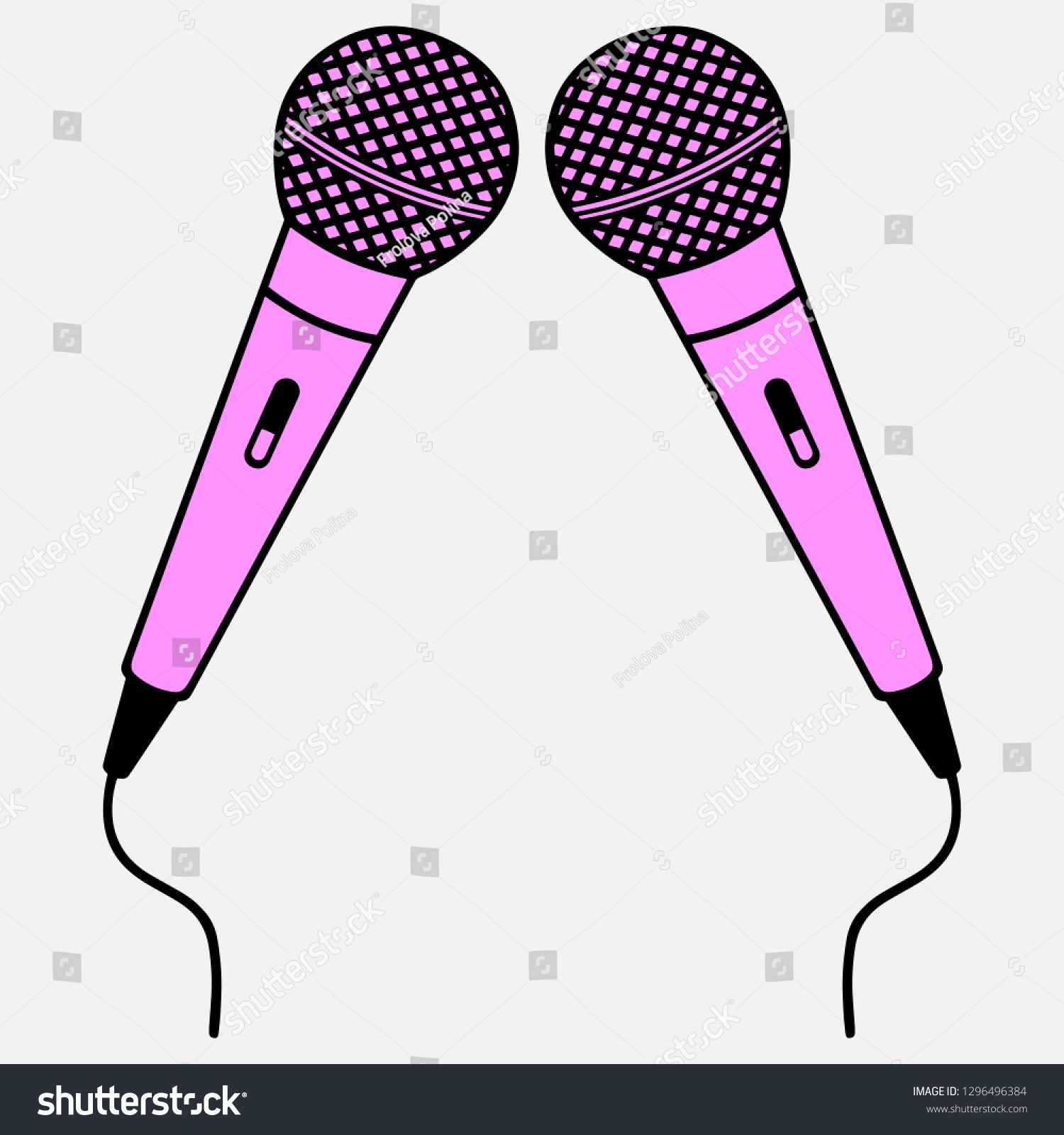 Microphone Karaoke Vector Silhouette Isolated Stock Vector (Royalty ...