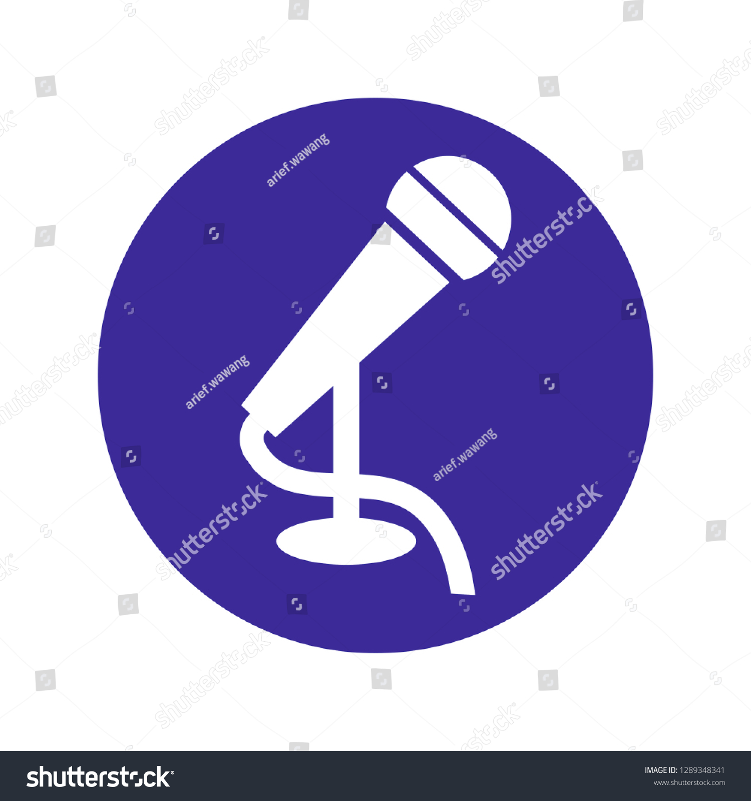 Microphone Icon Symbol Stock Vector (Royalty Free) 1289348341 ...
