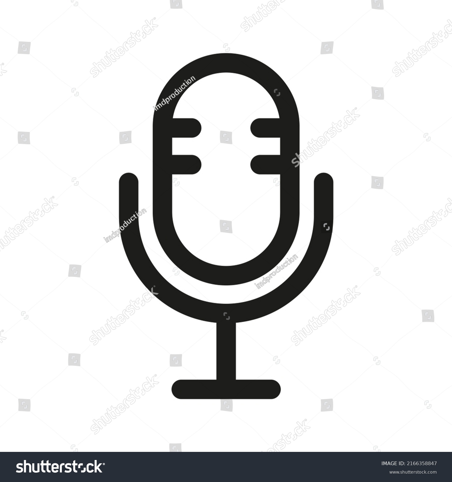 Microphone Icon Vector Microphone Recording Studio Stock Vector ...
