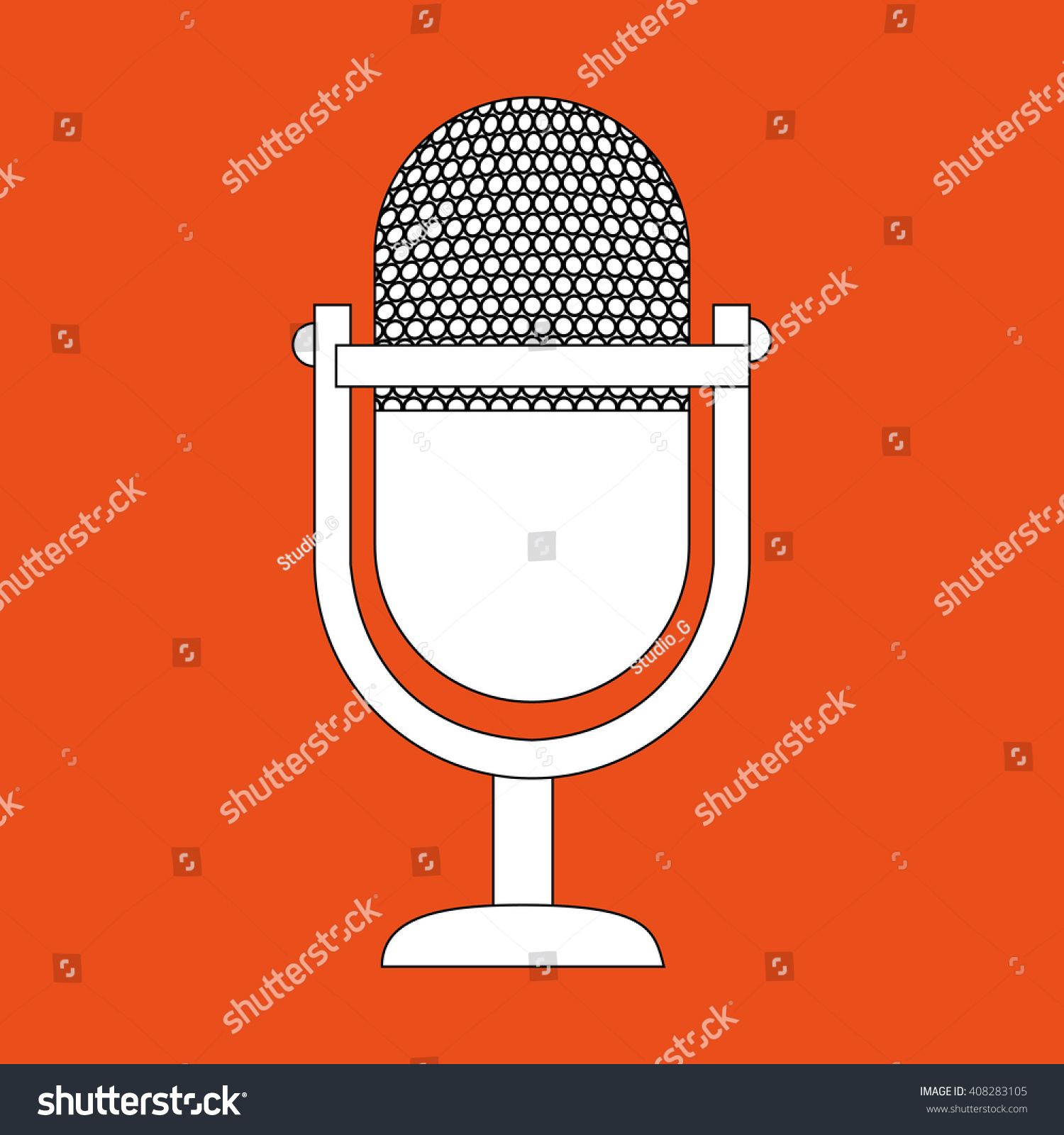 Microphone Isolated Design Stock Vector (Royalty Free) 408283105 ...
