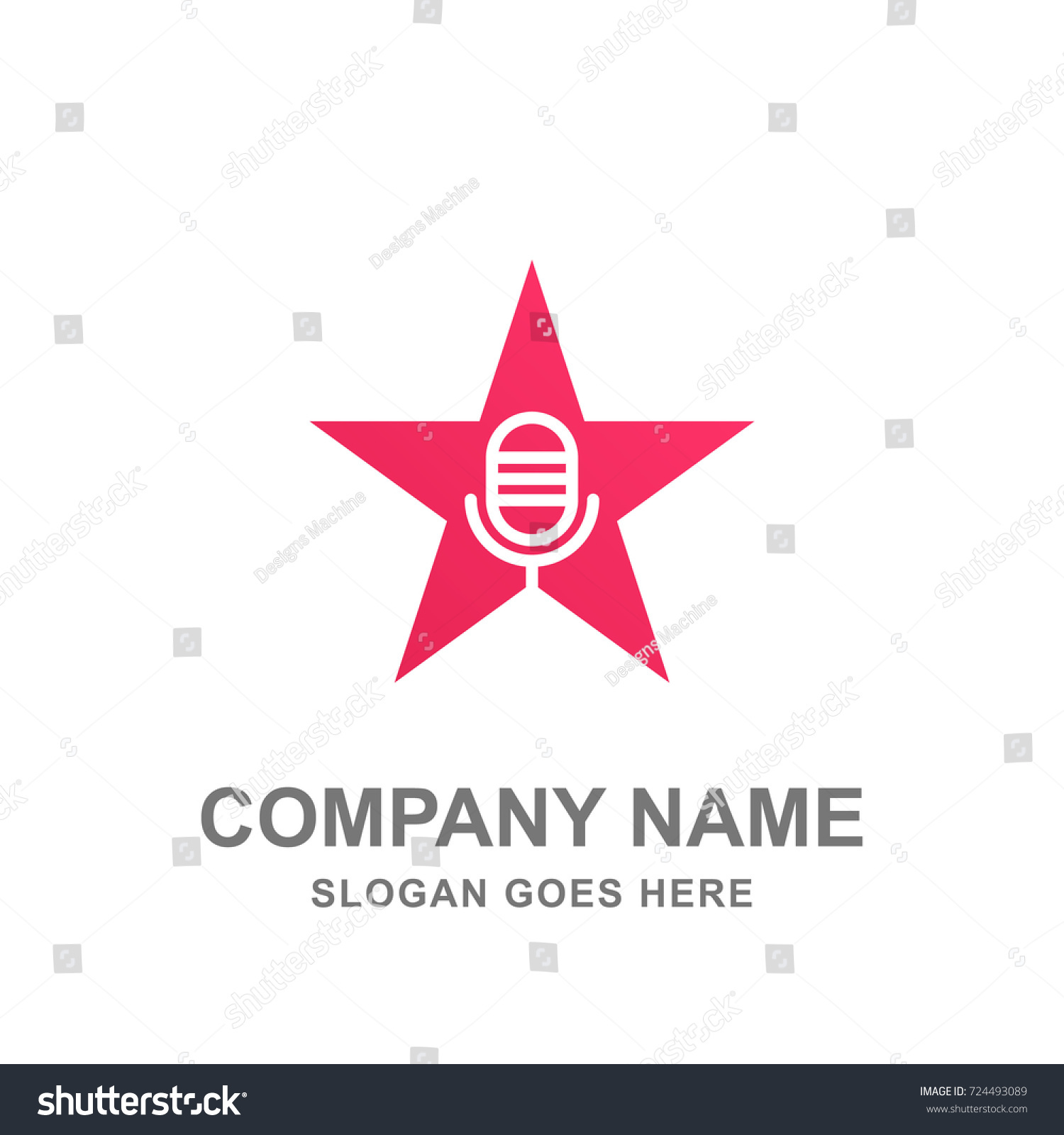 Microphone Star Singing Contest Logo Vector Stock Vector (Royalty Free ...