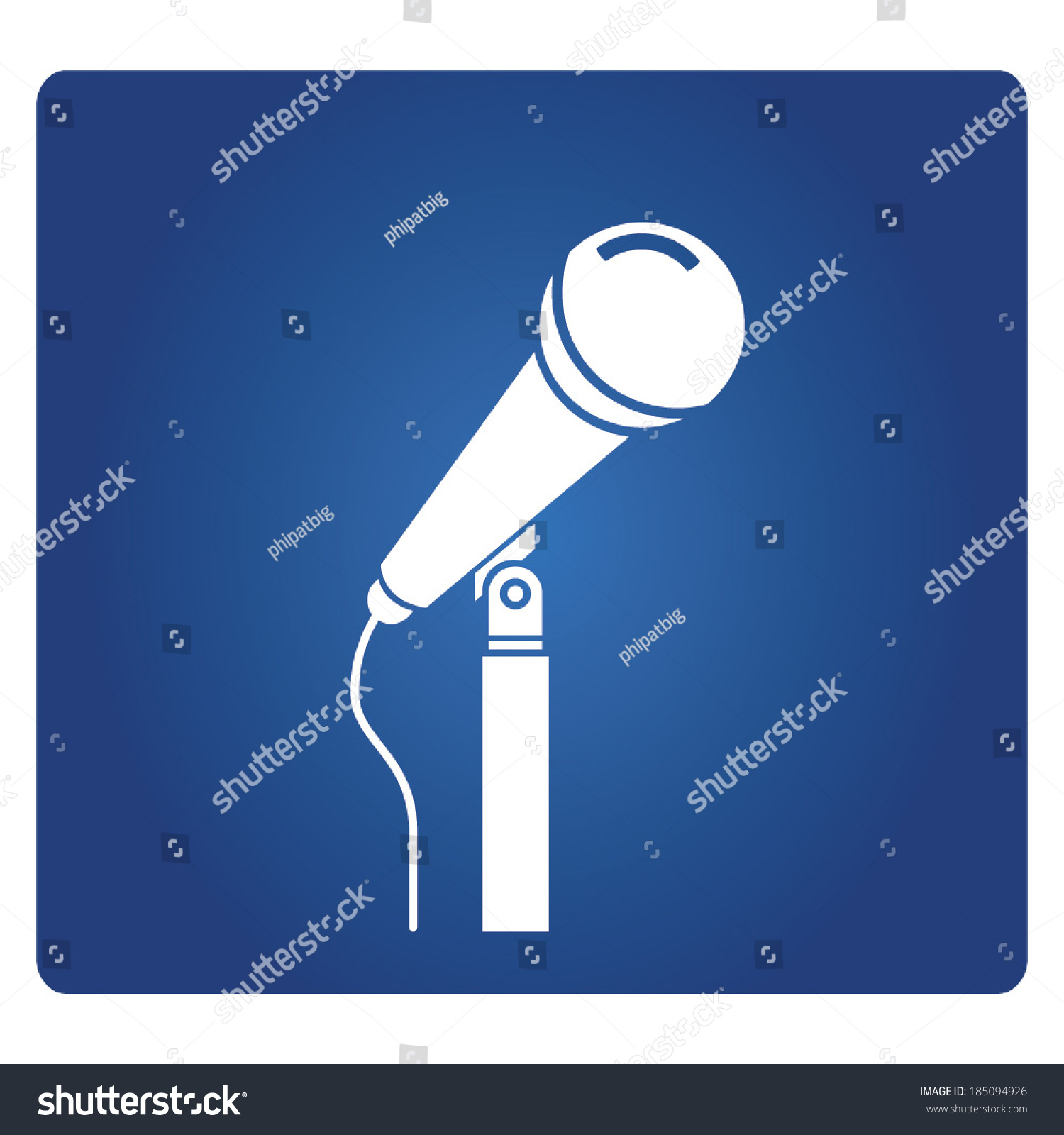 Microphone Symbol Stock Vector 185094926 - Shutterstock
