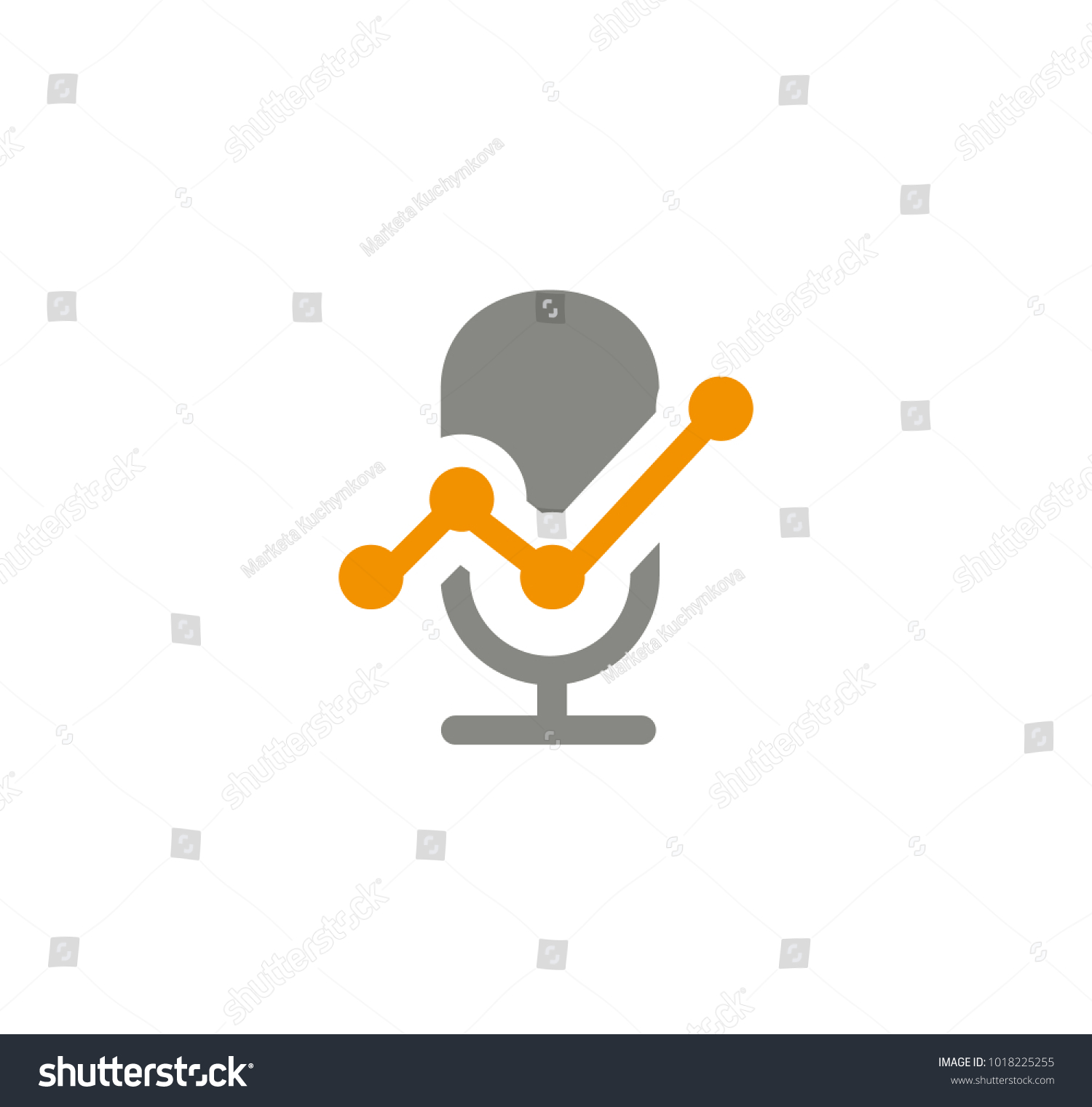 Microphone Symbol Icon Chart Stock Vector (Royalty Free) 1018225255 ...