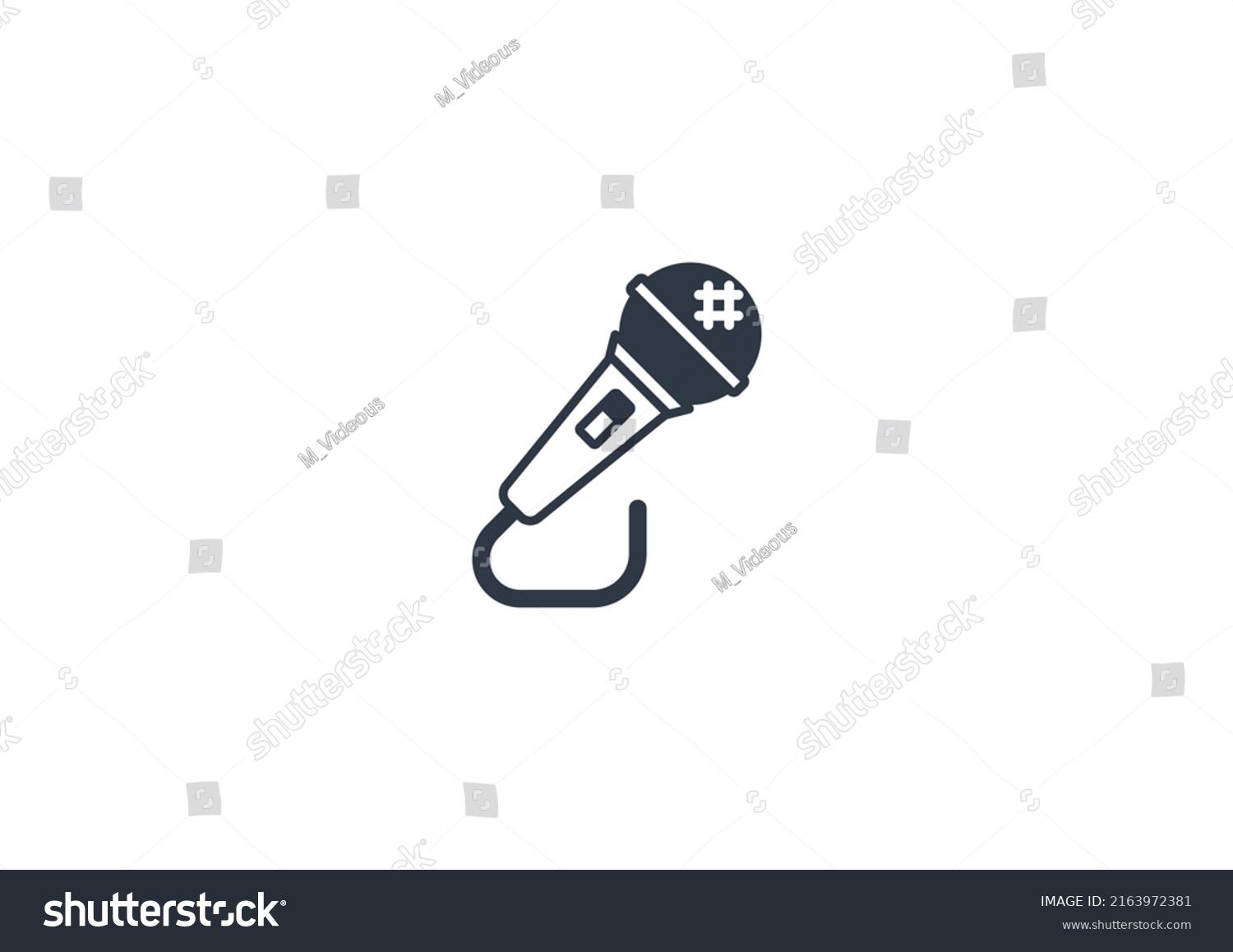 Microphone Vector Isolated Emoticon Microphone Icon Stock Vector ...