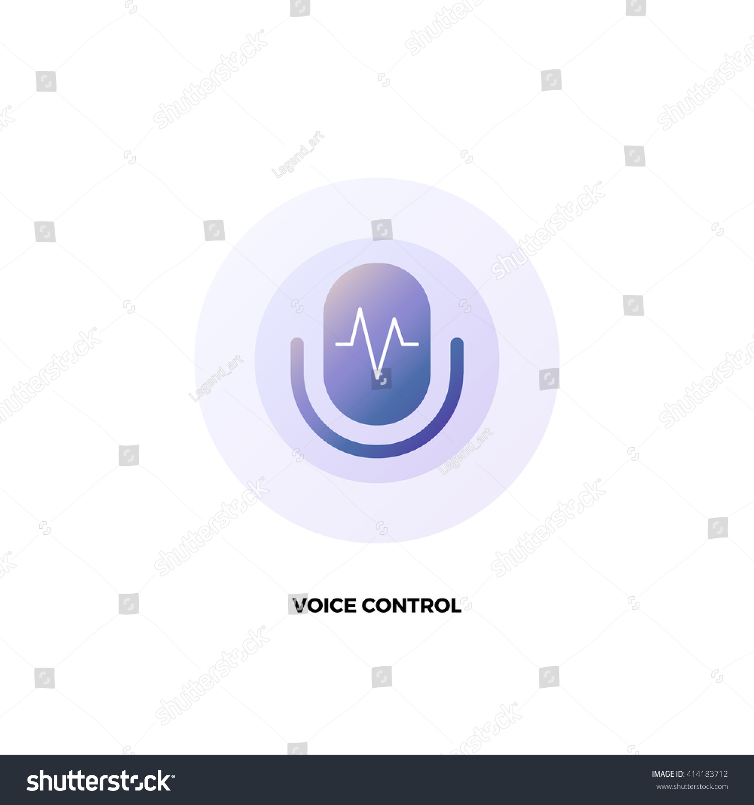 Microphone Vector Logo Voice Assistant Command Stock Vector (Royalty ...