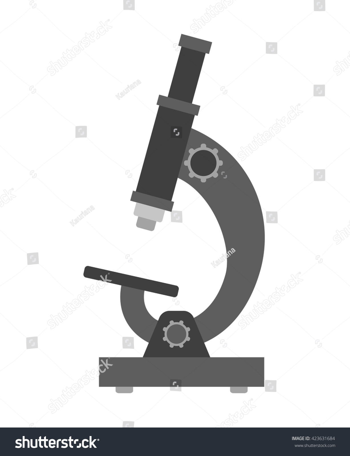 Microscope Observation Very Small Objects Stock Vector (Royalty Free ...