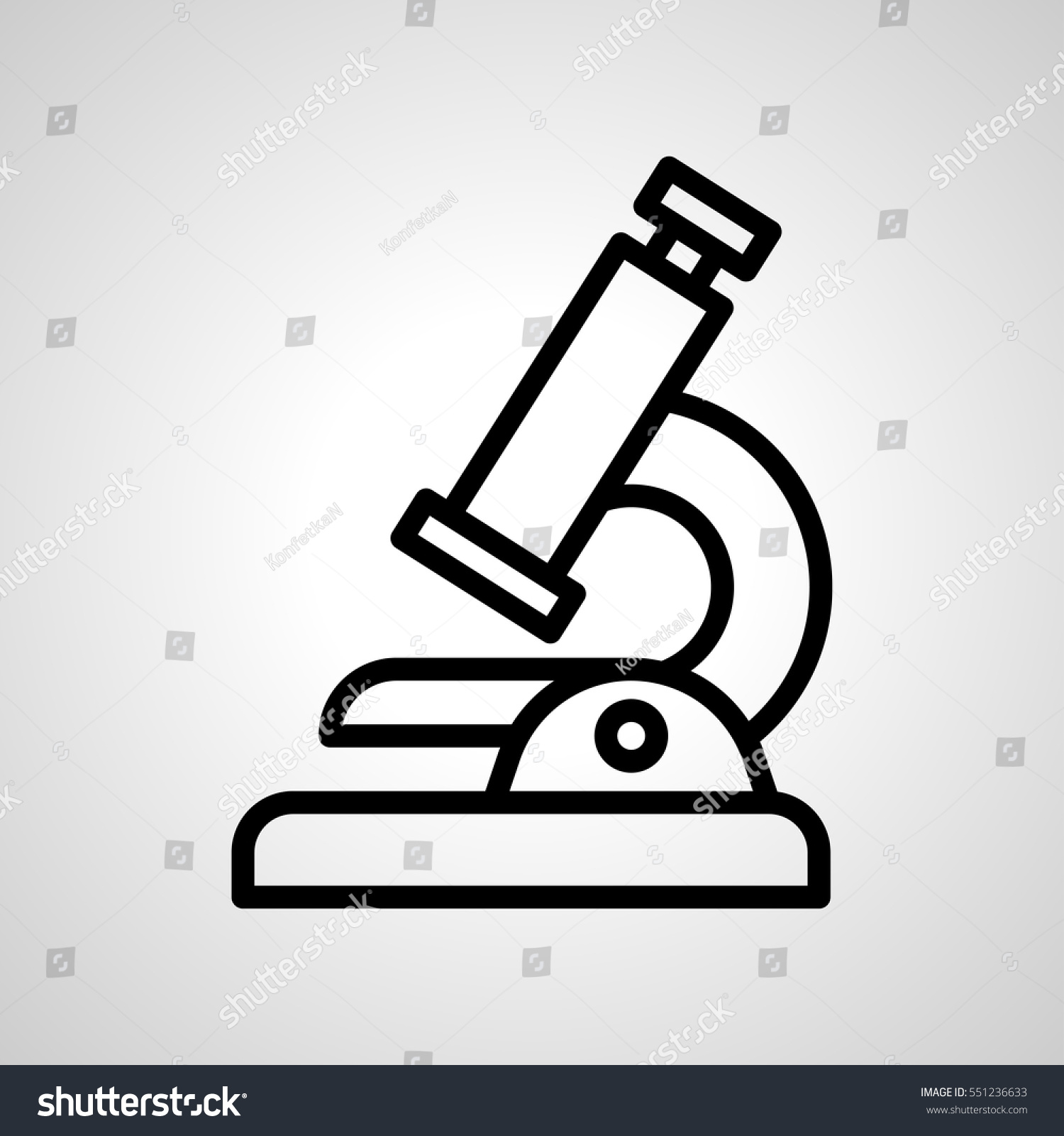 Microscope Icon Isolated Sign Symbol Stock Vector (Royalty Free) 551236633
