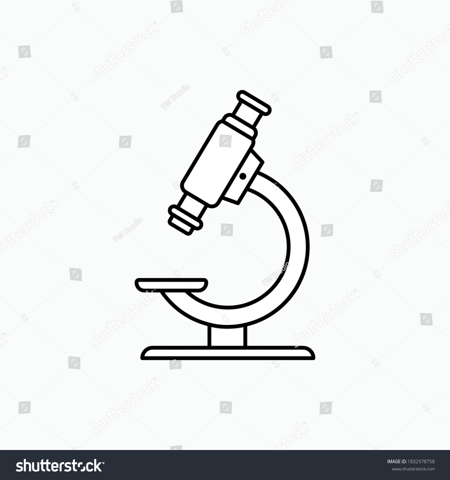 Microscope Icon Scientific Element Laboratory Symbol Stock Vector ...