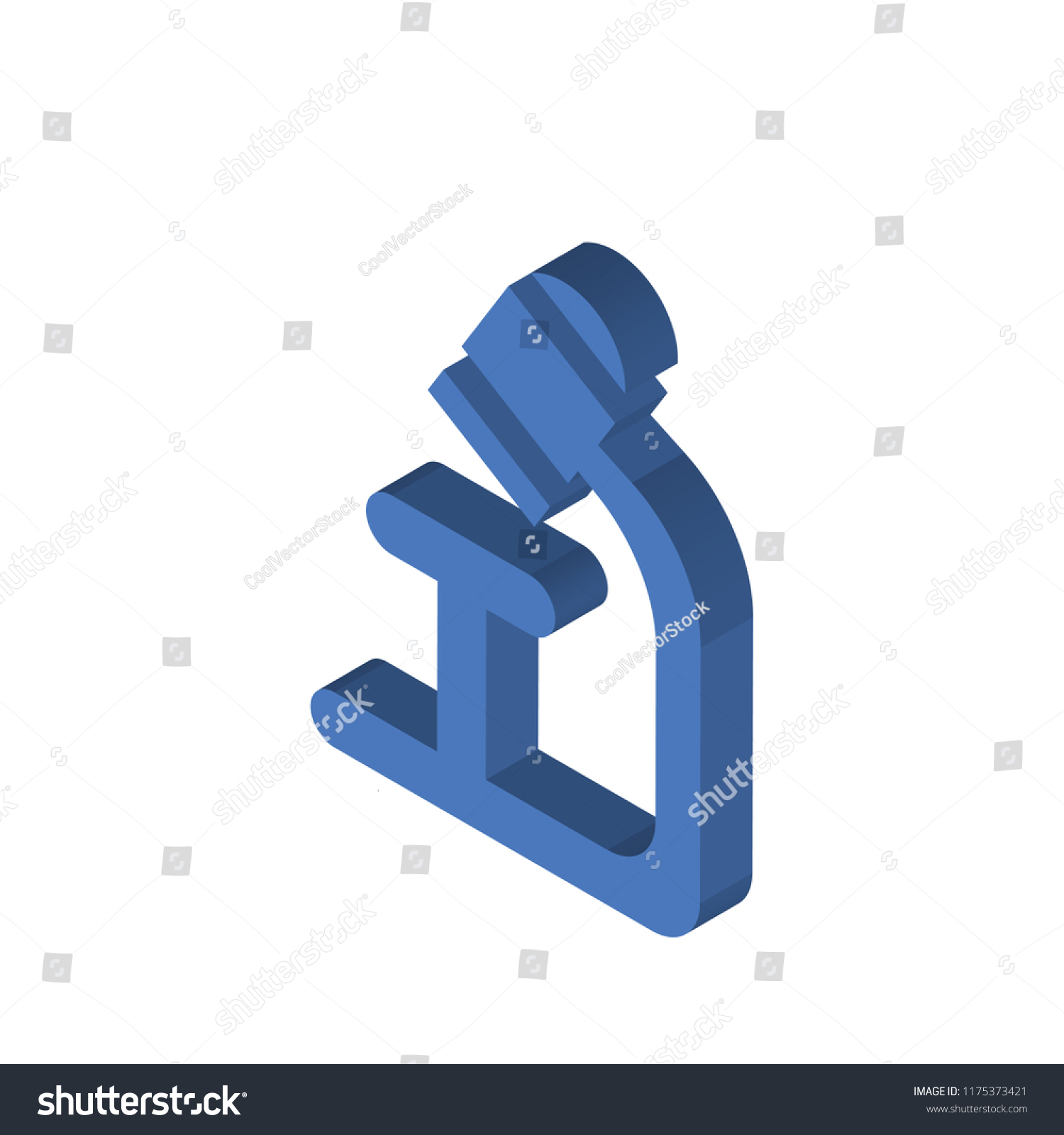 Microscope Isometric Left Top View 3d Stock Vector (Royalty Free ...