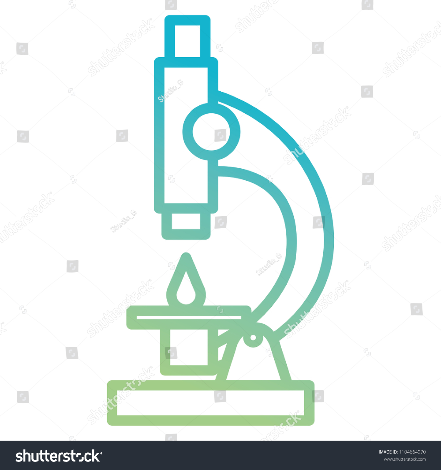 Microscope Laboratory Blood Drop Stock Vector (Royalty Free) 1104664970 ...