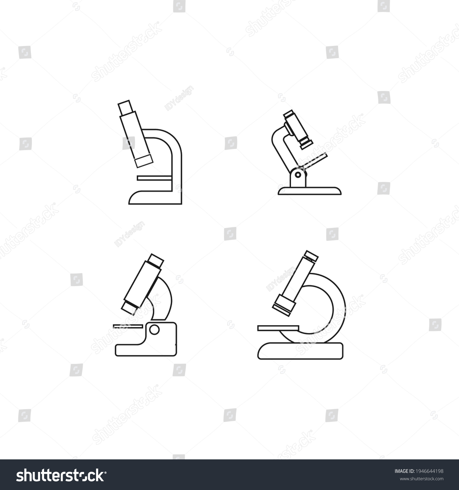 Microscope Logo Stock Vektor Template Stock Vector (Royalty Free ...