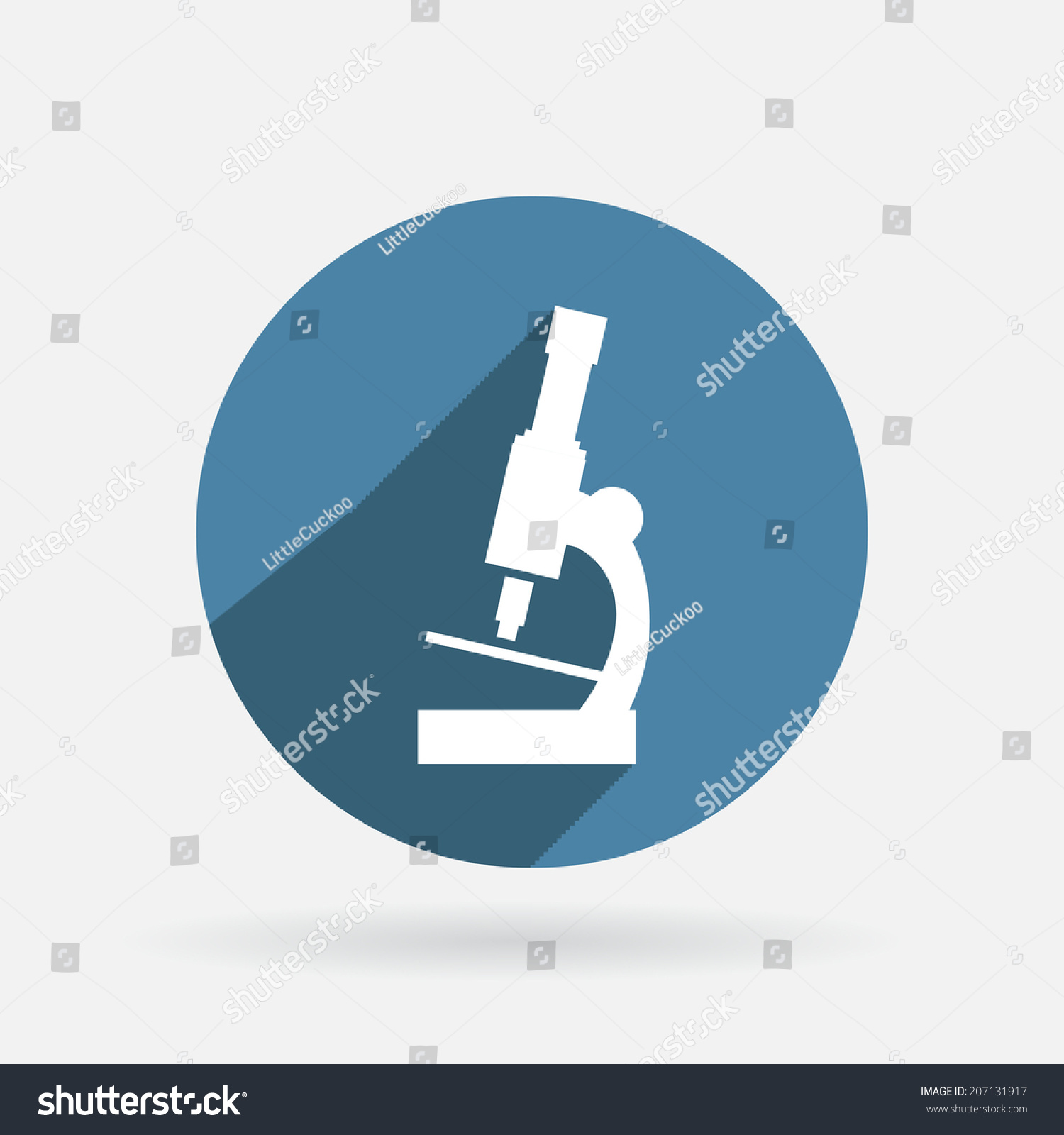 Microscope Sign Circle Blue Icon Shadow Stock Vector (Royalty Free ...