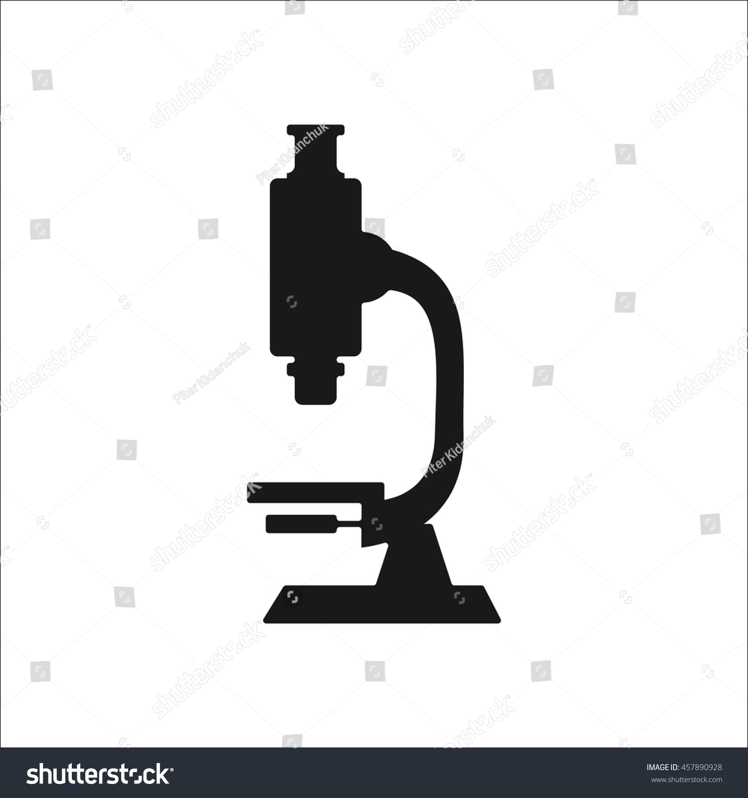 Microscope Symbol Sign Simple Icon On Stock Vector 457890928 - Shutterstock