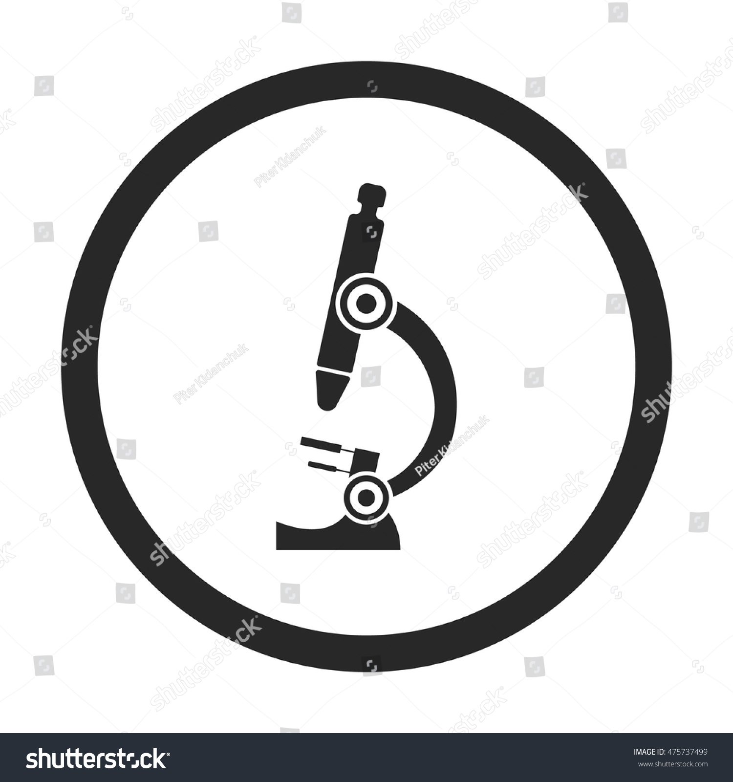 Microscope Symbol Sign Simple Icon On Stock Vector (Royalty Free ...