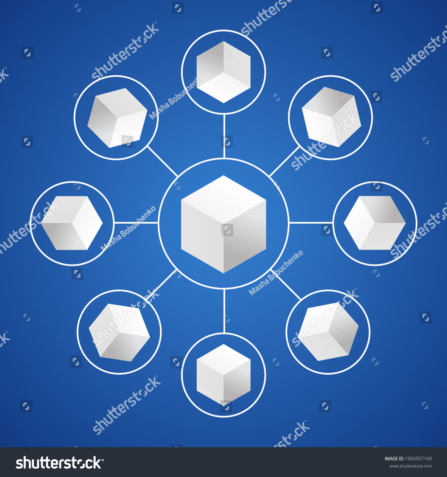 Microservice Architecture 3d Vector Cube Stock Vector (Royalty Free ...