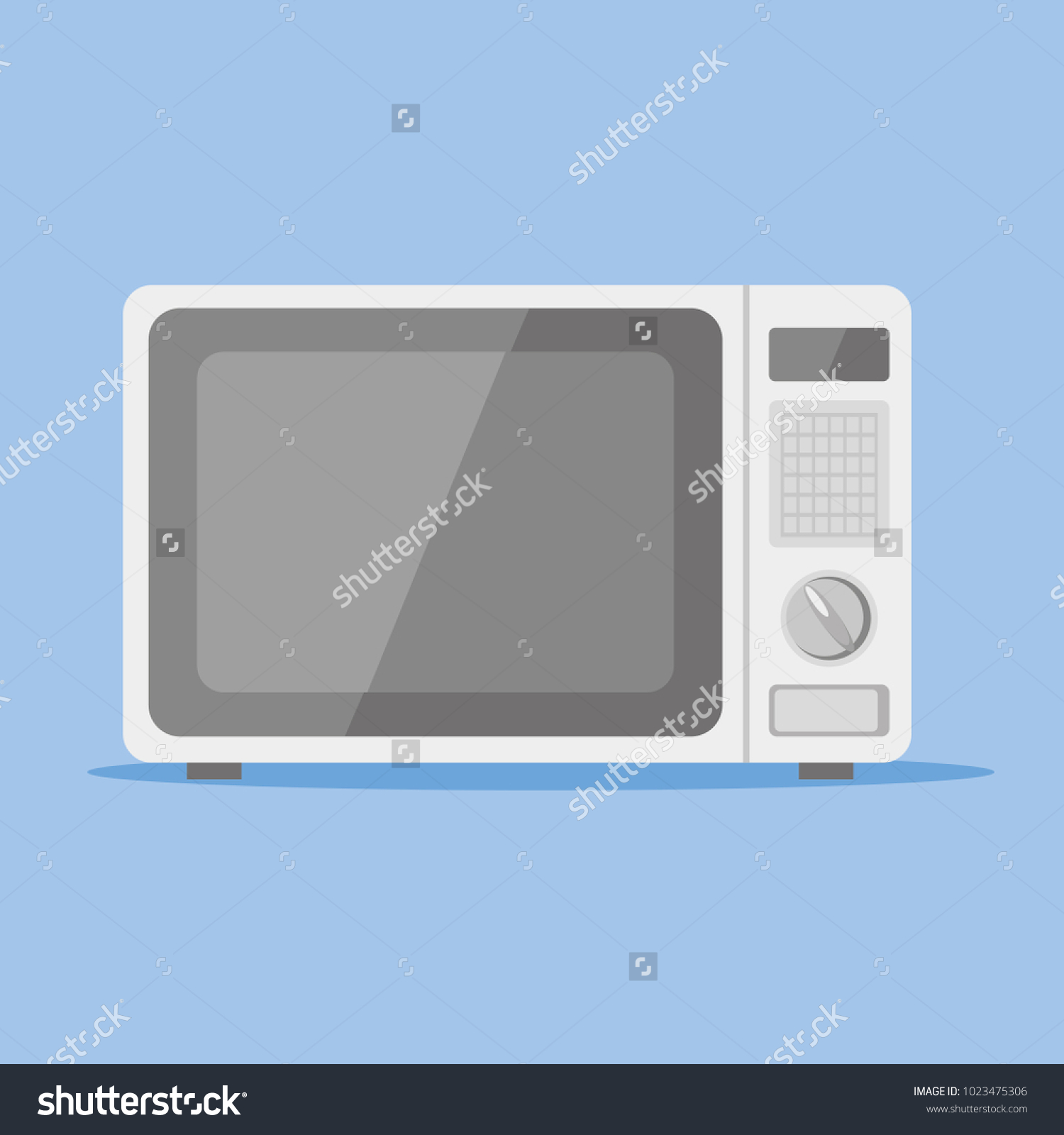 Microwave Oven Vector Illustration Isolated: vector de stock (libre de ...
