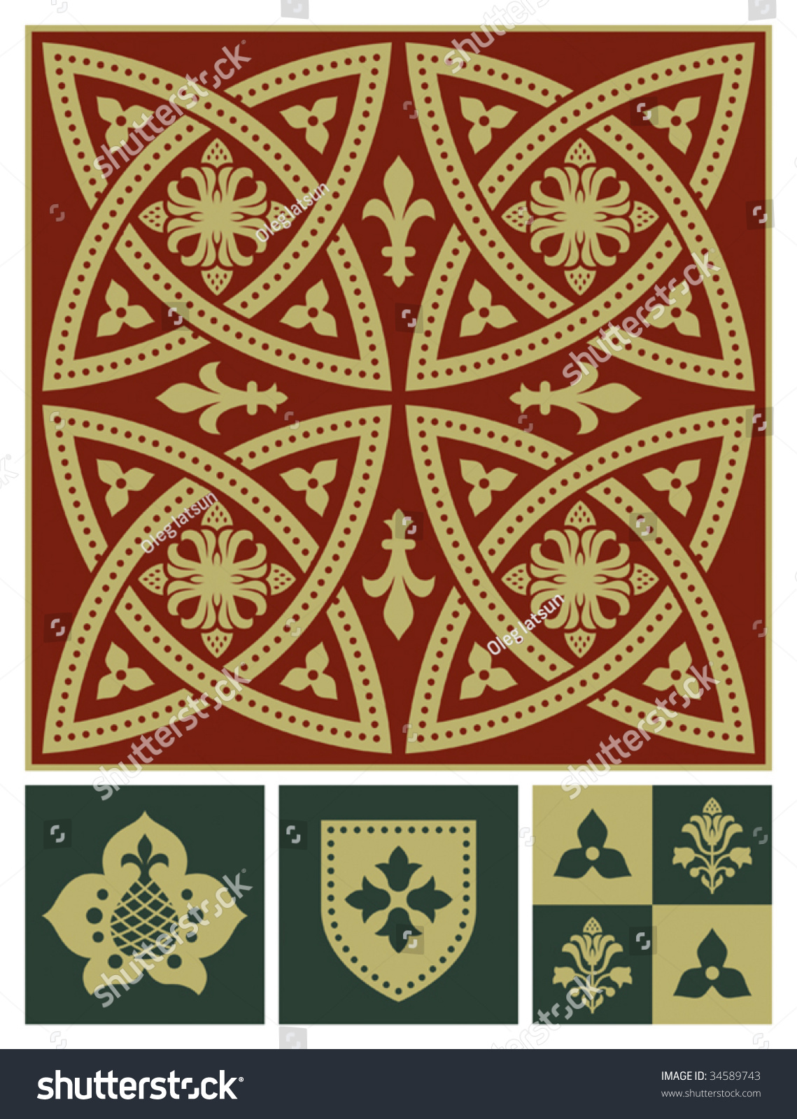 Middle Ages Ornament Set Vector Stock Vector (Royalty Free) 34589743 ...