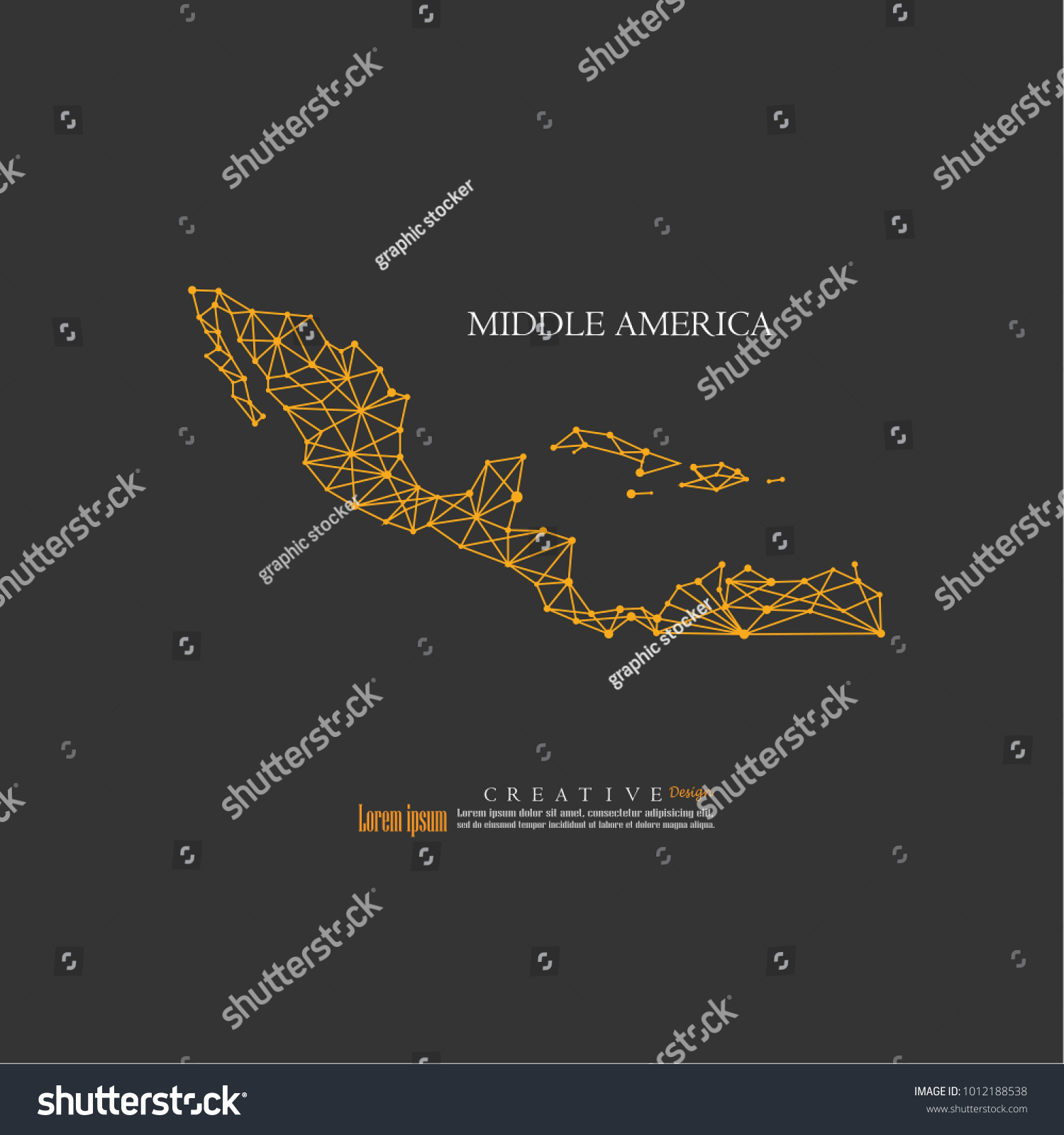 Middle America Mapvector Illustration Stock Vector (Royalty Free ...