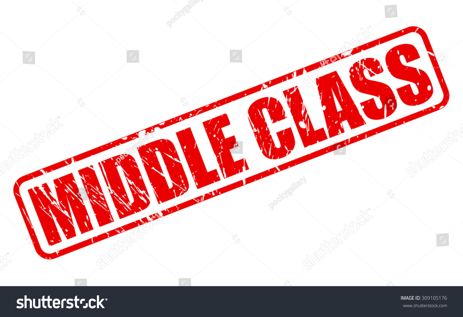 Middle Class Red Stamp Text On: vector de stock (libre de regalías ...