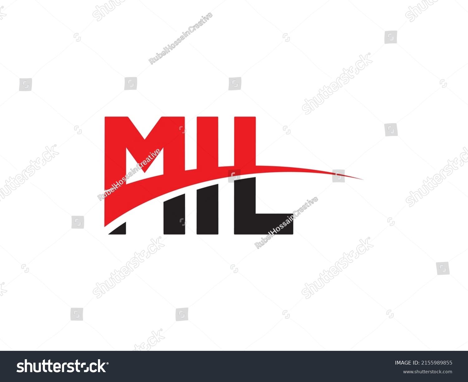Mil Letter Initial Logo Design Vector Stock Vector (Royalty Free ...