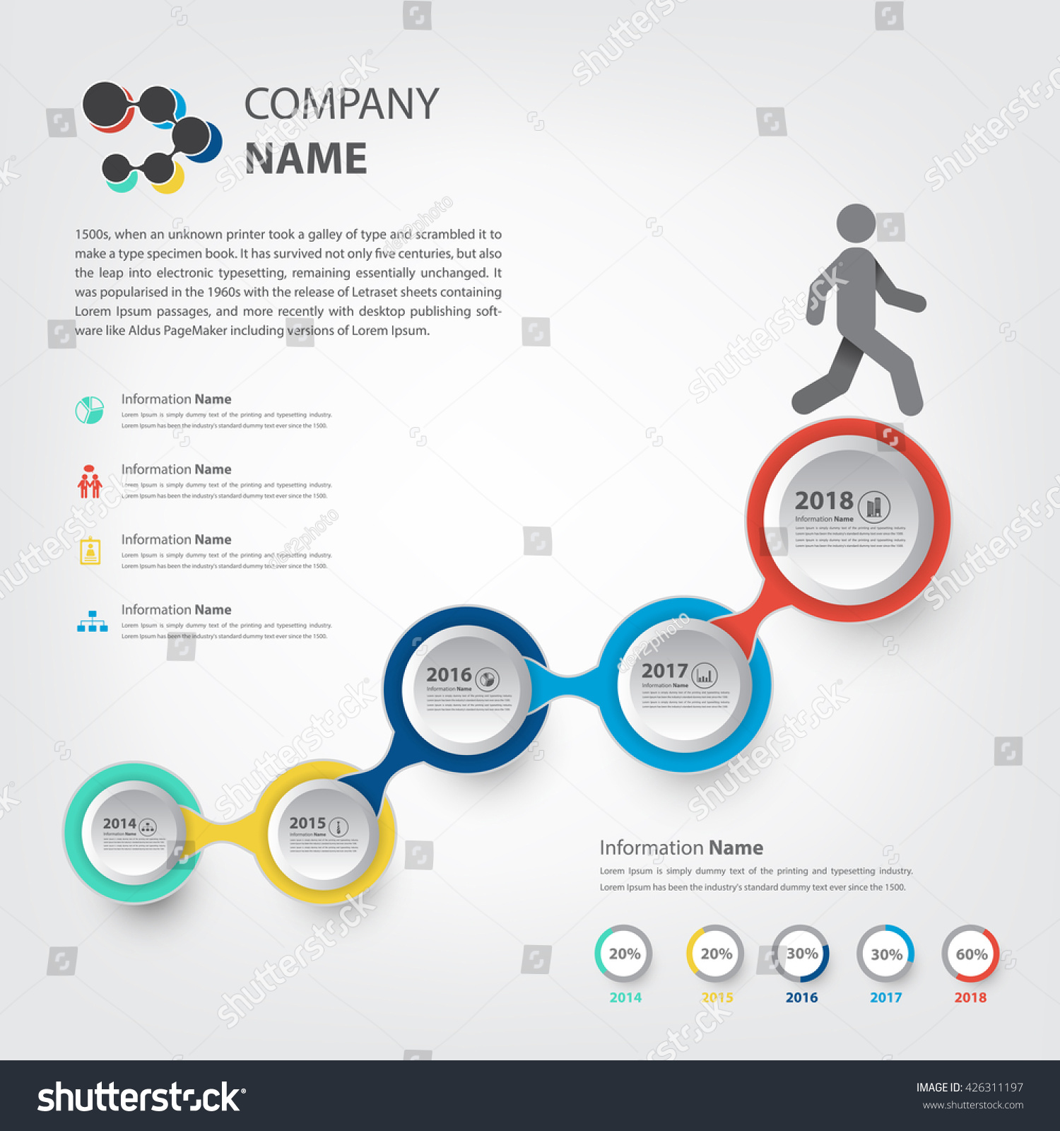 Milestone Timeline Infographic Step Walking Vector: Vector có sẵn (miễn ...