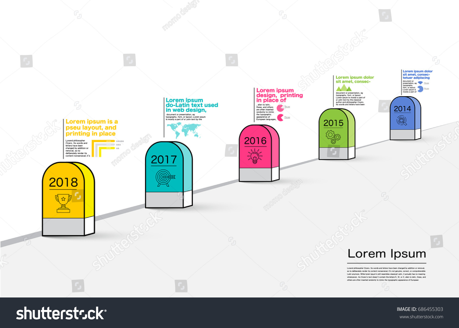 Milestone Company Infographic Vector Stock Vector (Royalty Free) 686455303