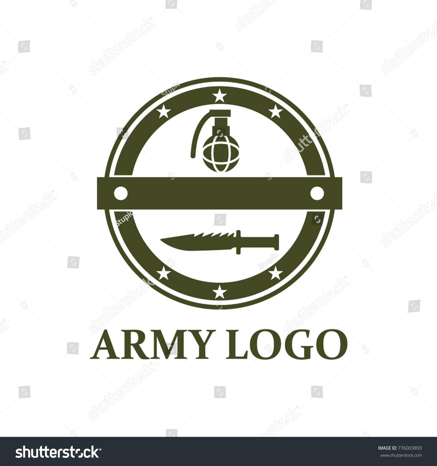 Military Army Logo Design Template Vector Stock Vector (Royalty Free ...