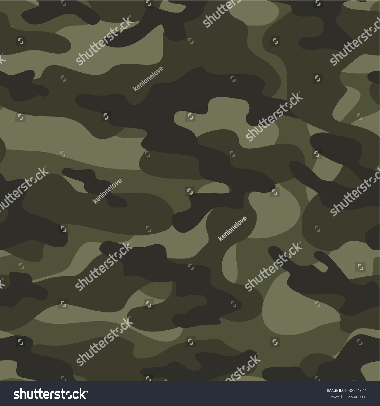 Military Camouflage Vector Seamless Pattern Stock Vector (Royalty Free ...