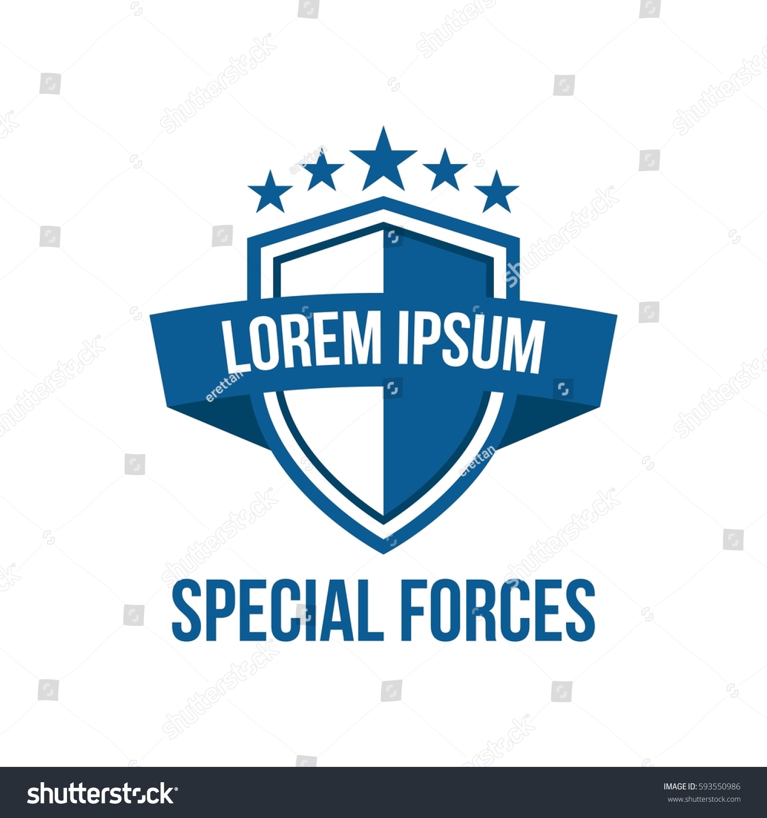 Military Theme Logo Design Stock Vector (Royalty Free) 593550986
